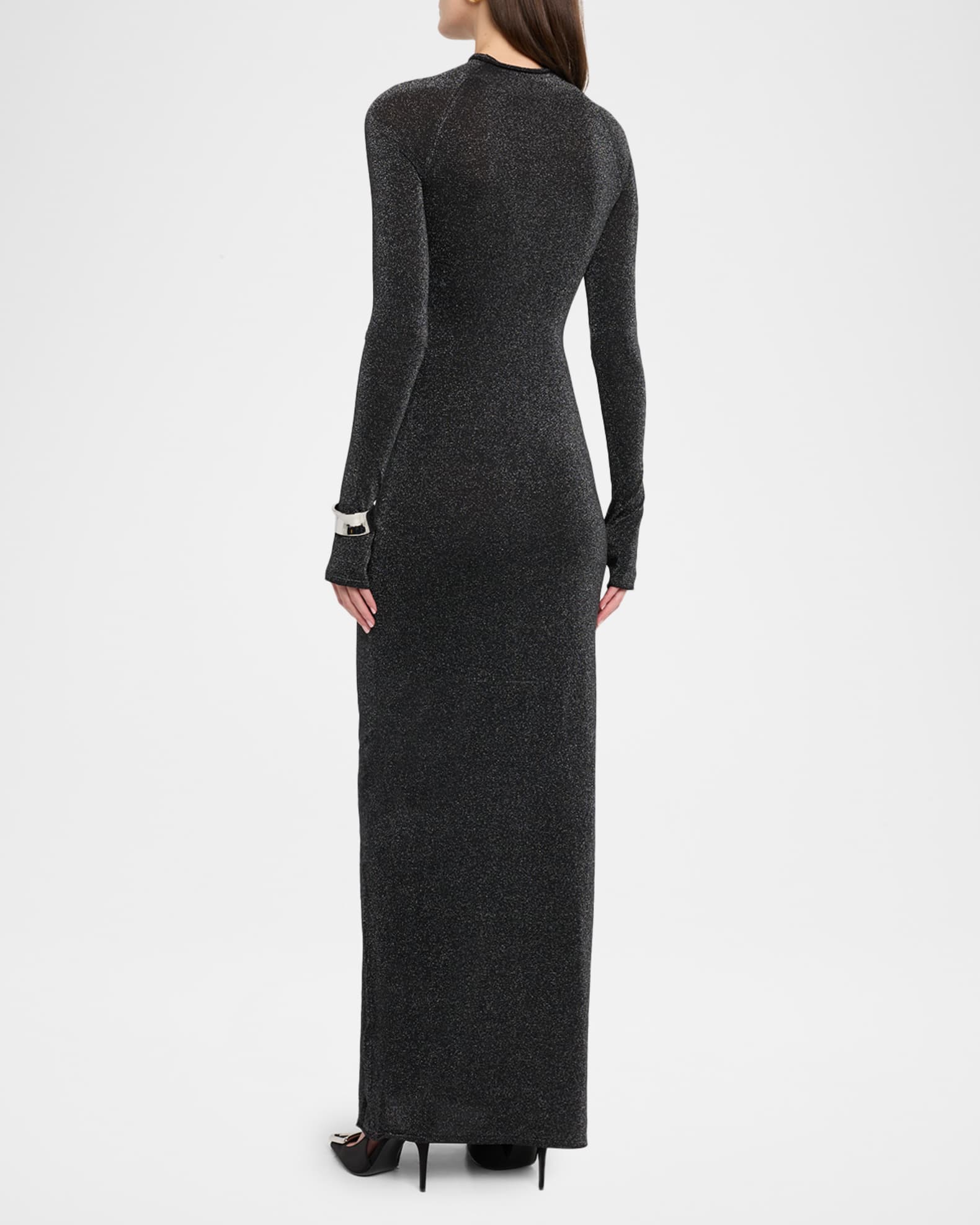 SIR Chiano Long-Sleeve Sparkly Knit Dress | Neiman Marcus