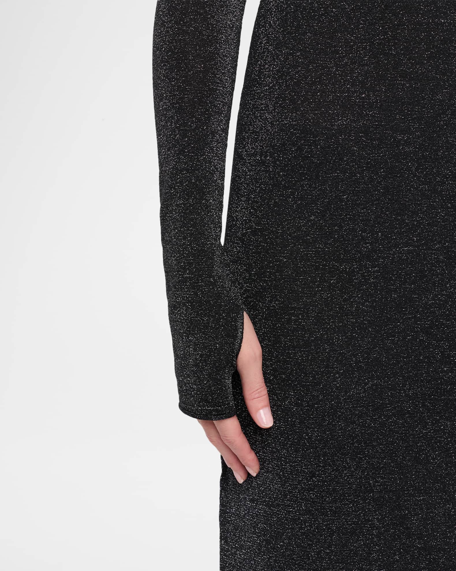 SIR Chiano Long-Sleeve Sparkly Knit Dress | Neiman Marcus