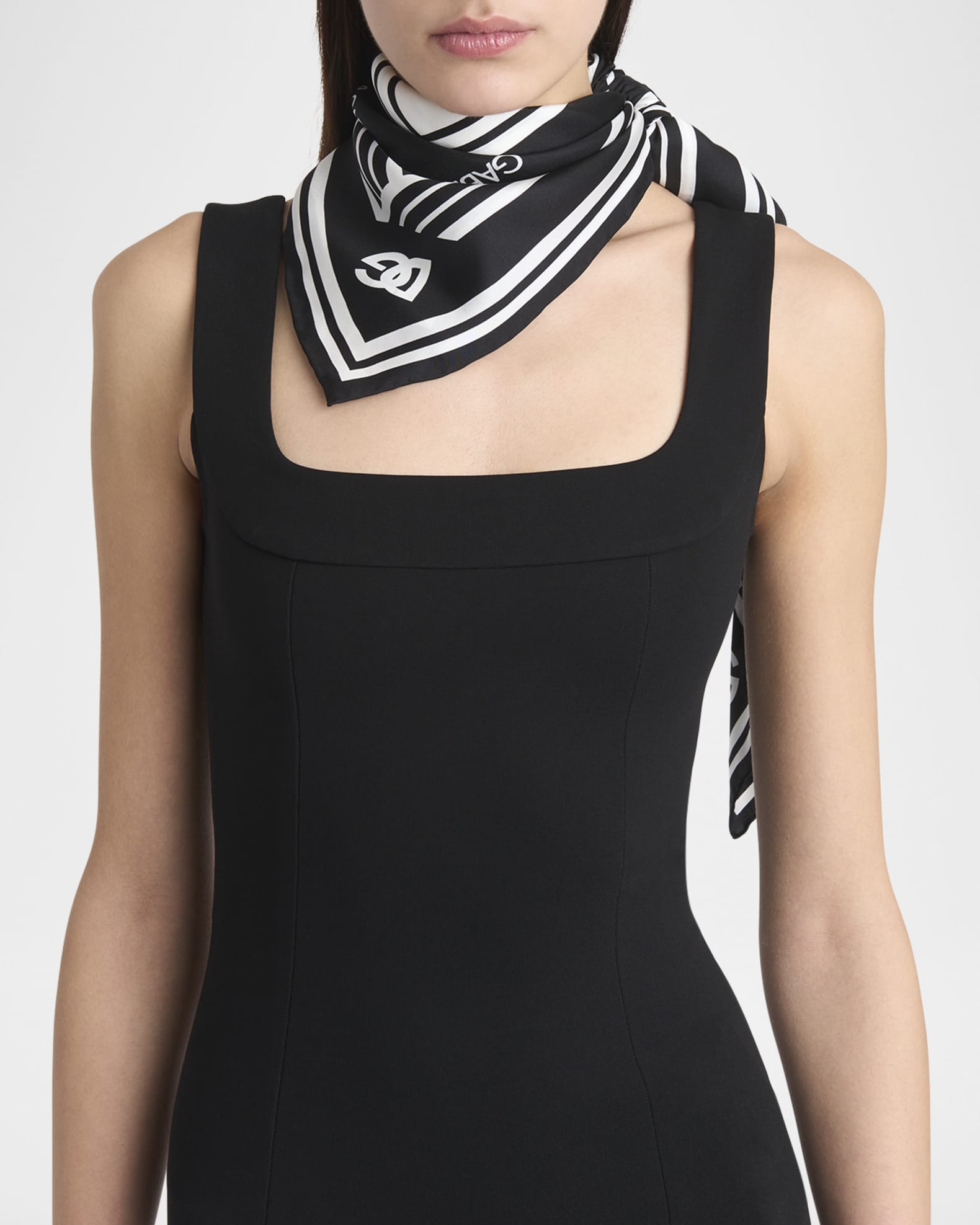 Dolce&Gabbana DG Monogram Silk Twill Square Scarf | Neiman Marcus