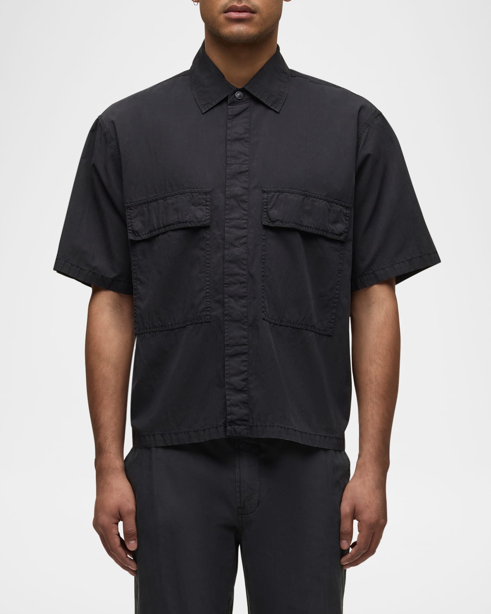 Hudson Men's Cotton-Blend Utility Shirt | Neiman Marcus
