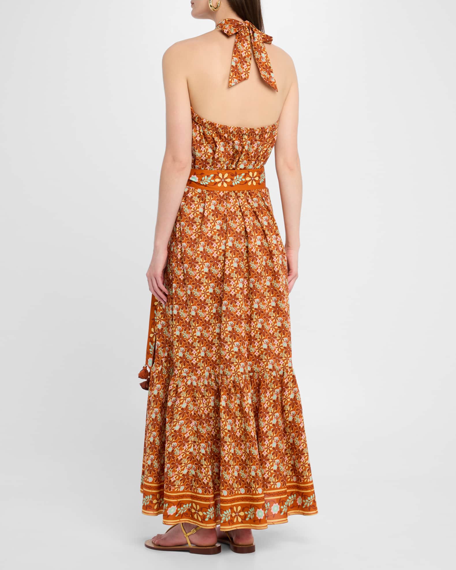 Figue Nylah Floral Halter Maxi Dress | Neiman Marcus