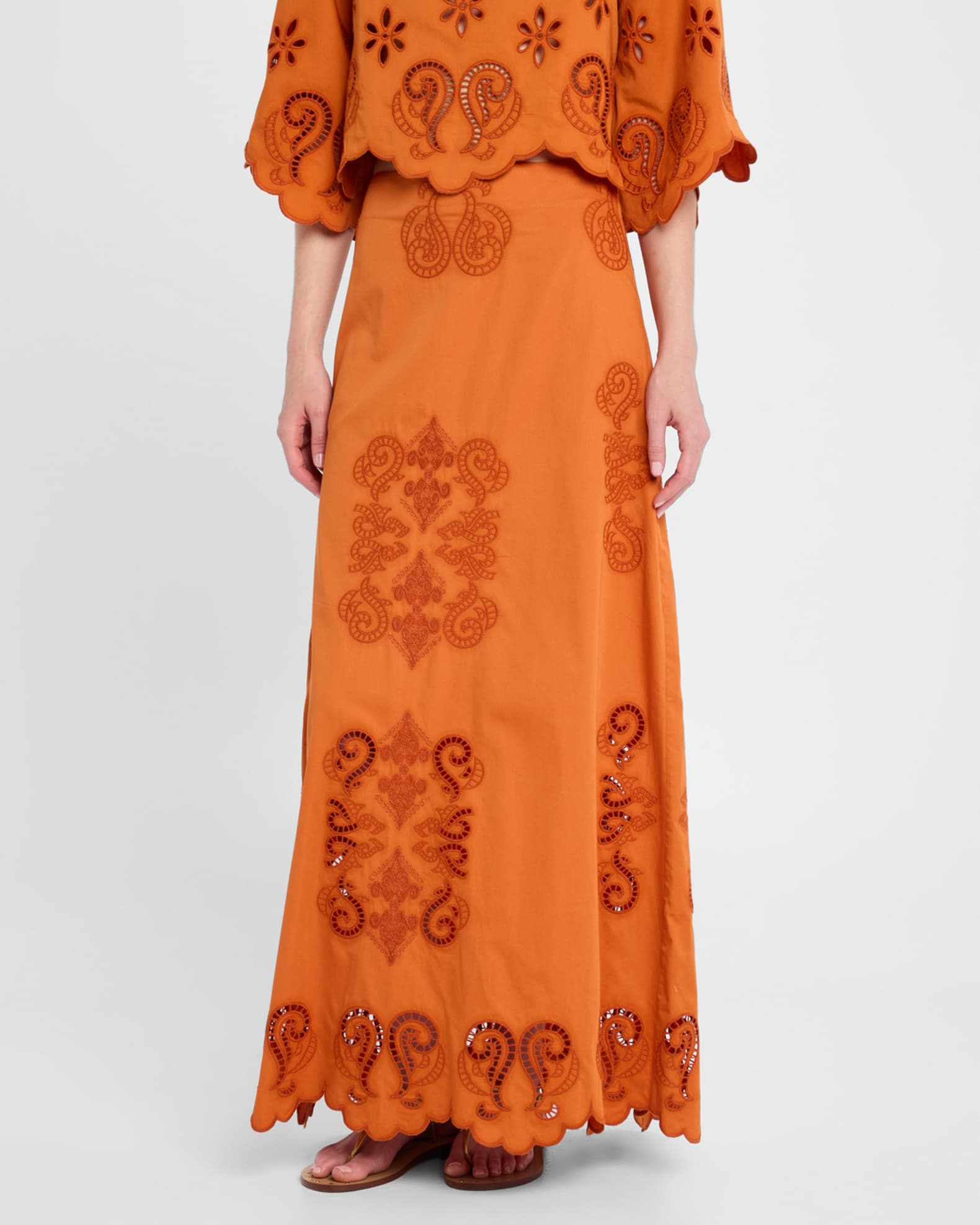 Figue Poppy Embroidered Maxi Skirt | Neiman Marcus