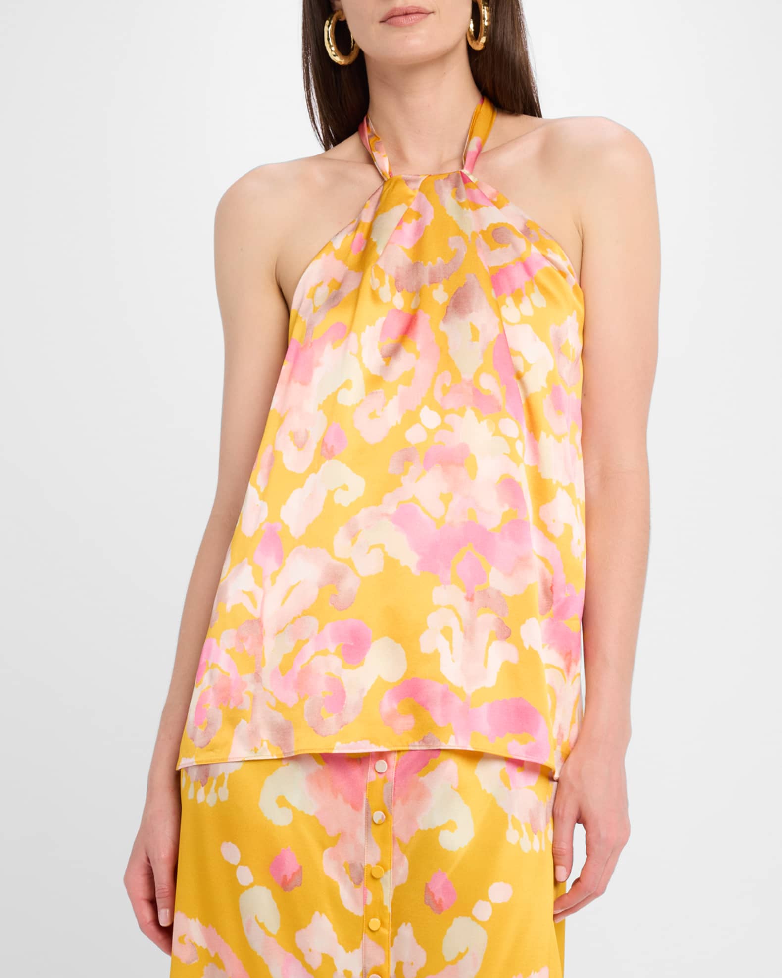 Figue Florentine Silk Halter Top | Neiman Marcus