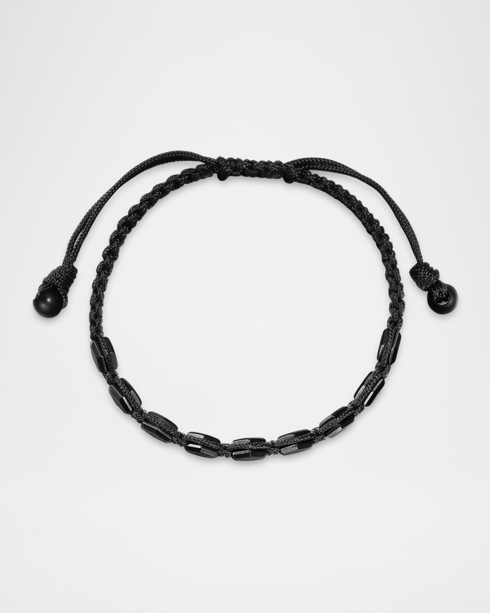 David Yurman Men's Faceted Woven Bracelet in Nylon with Black Titanium ...