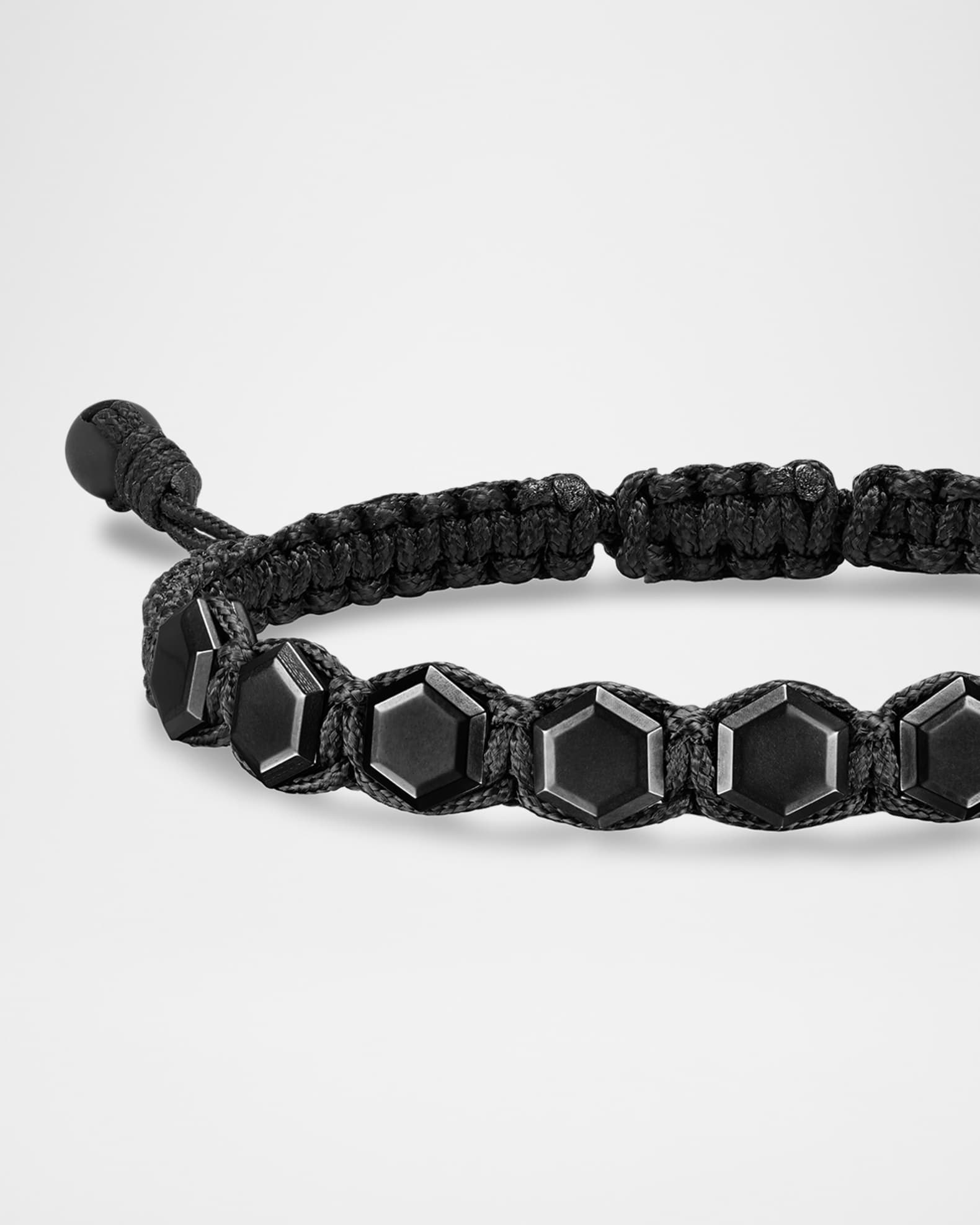 David Yurman Men's Faceted Woven Bracelet in Nylon with Black Titanium ...