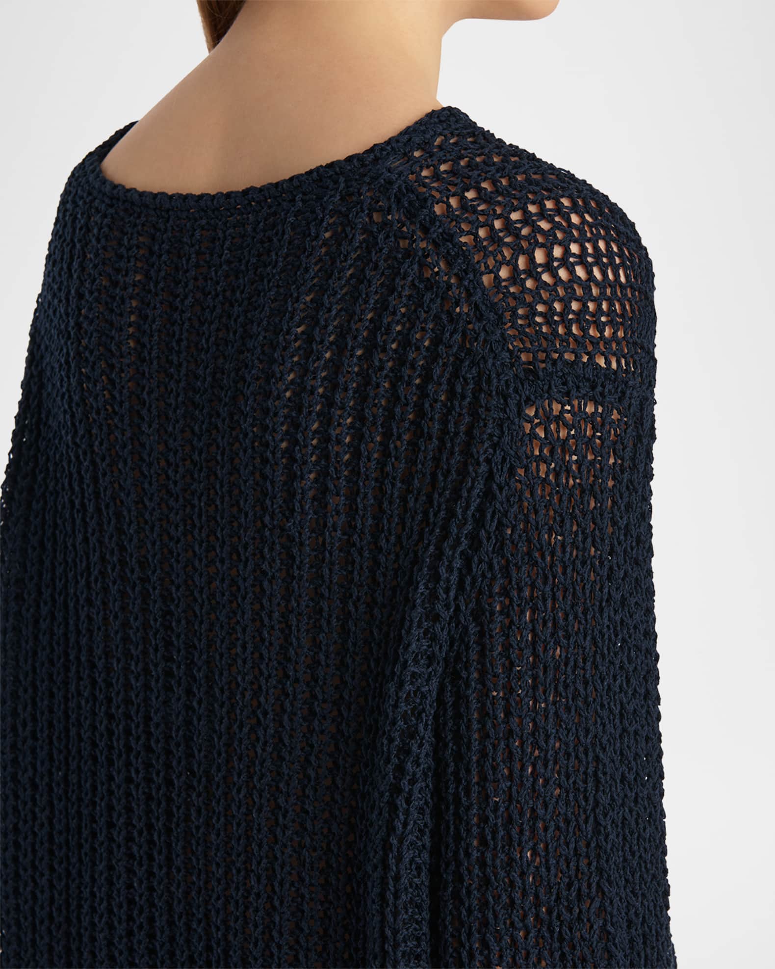 Khaite Elowen Cotton Open-Knit Sweater | Neiman Marcus