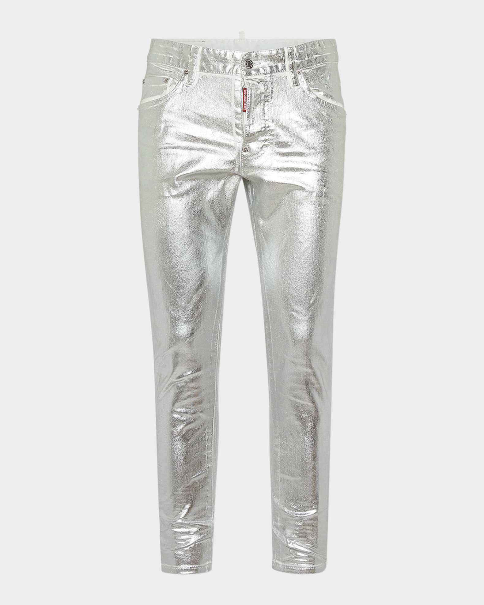 Dsquared2 Men's Metallic Coated Skinny Jeans | Neiman Marcus