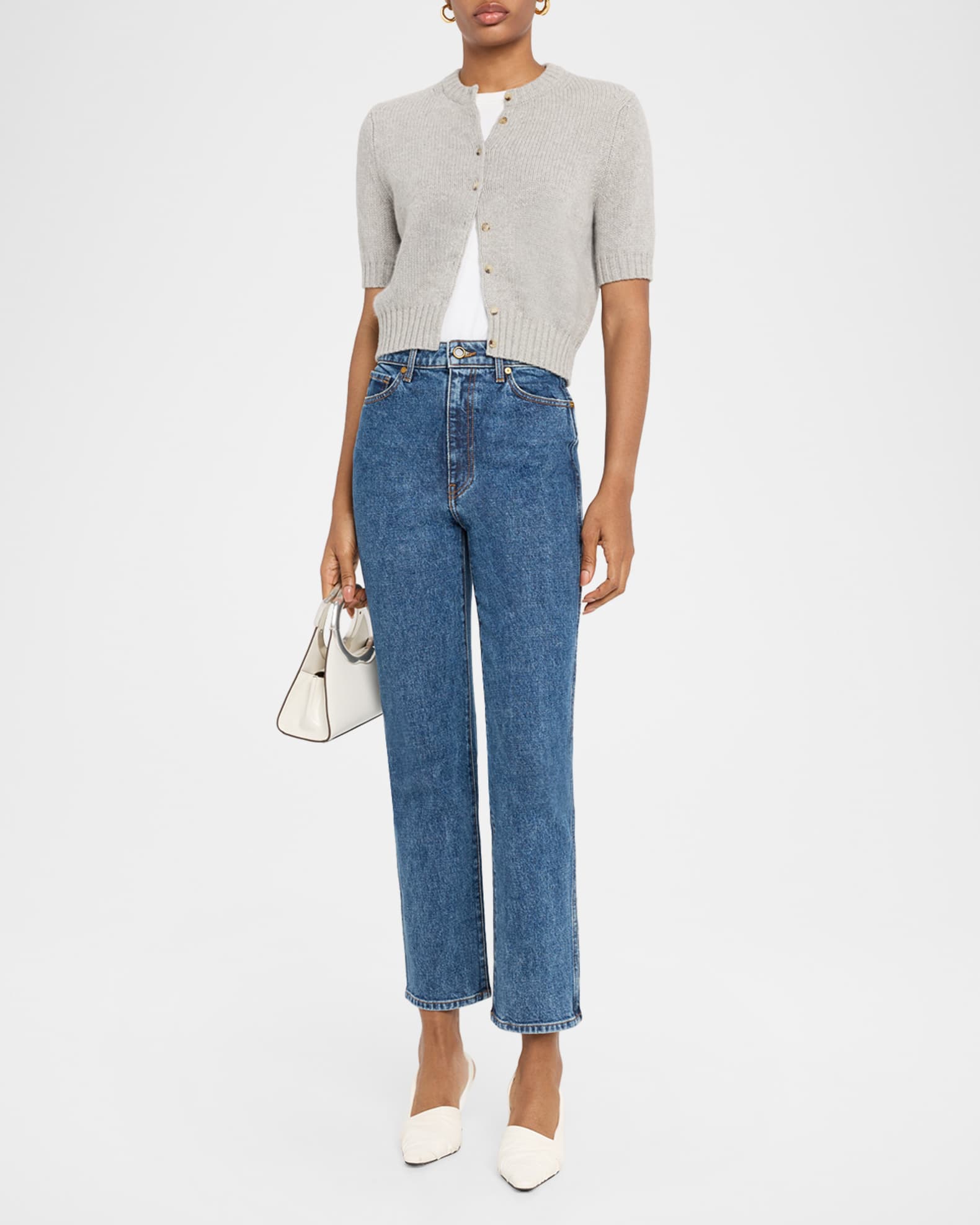 Khaite Abigail Slim-Leg Ankle Jeans | Neiman Marcus