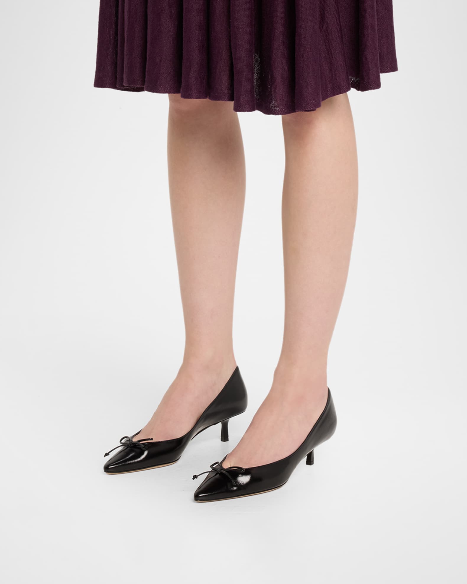 Jacquemus 45mm Les Escarpins Tourni Leather Pumps | Neiman Marcus