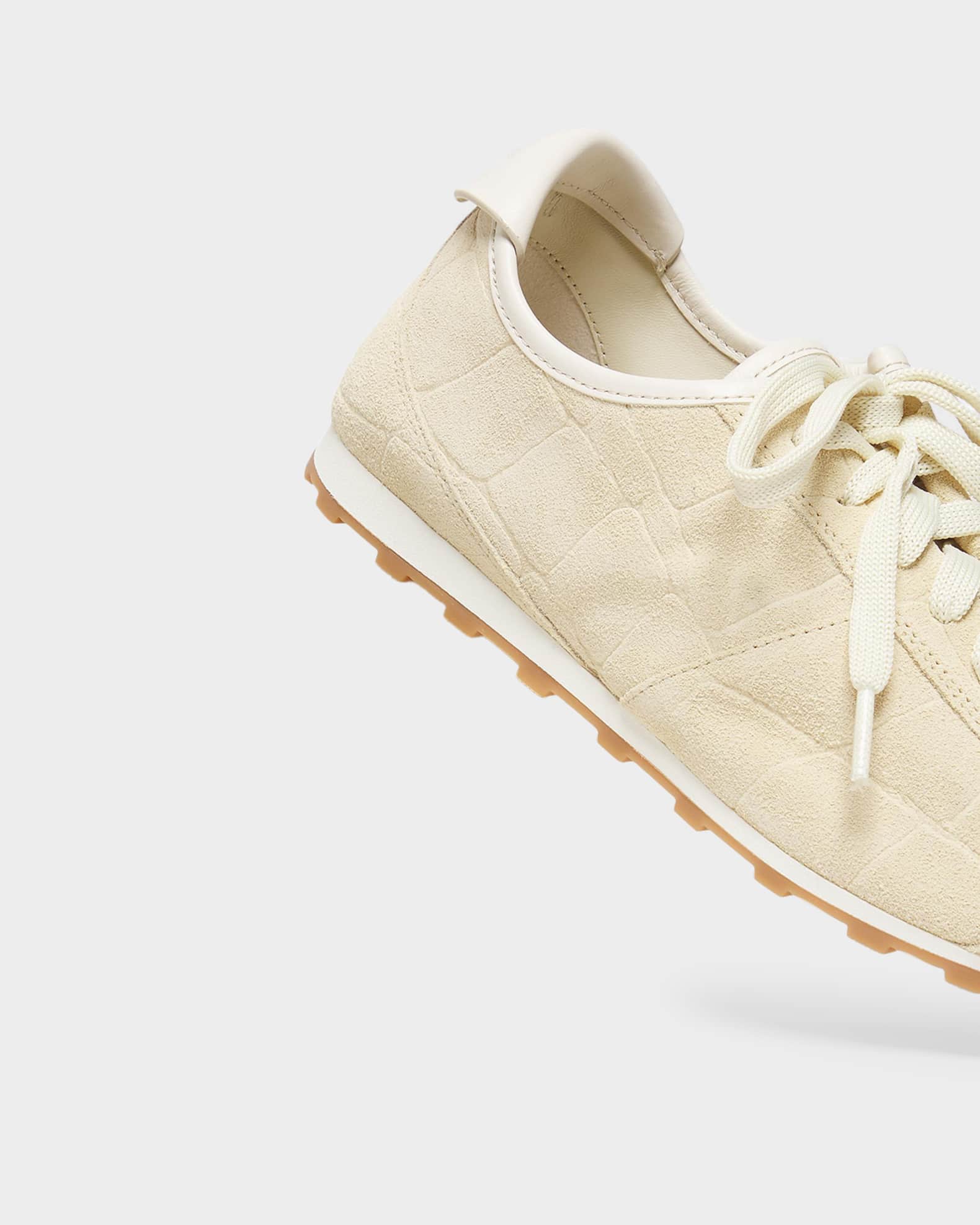 Jacquemus Les Tennis Croc-Embossed Suede Sneakers | Neiman Marcus