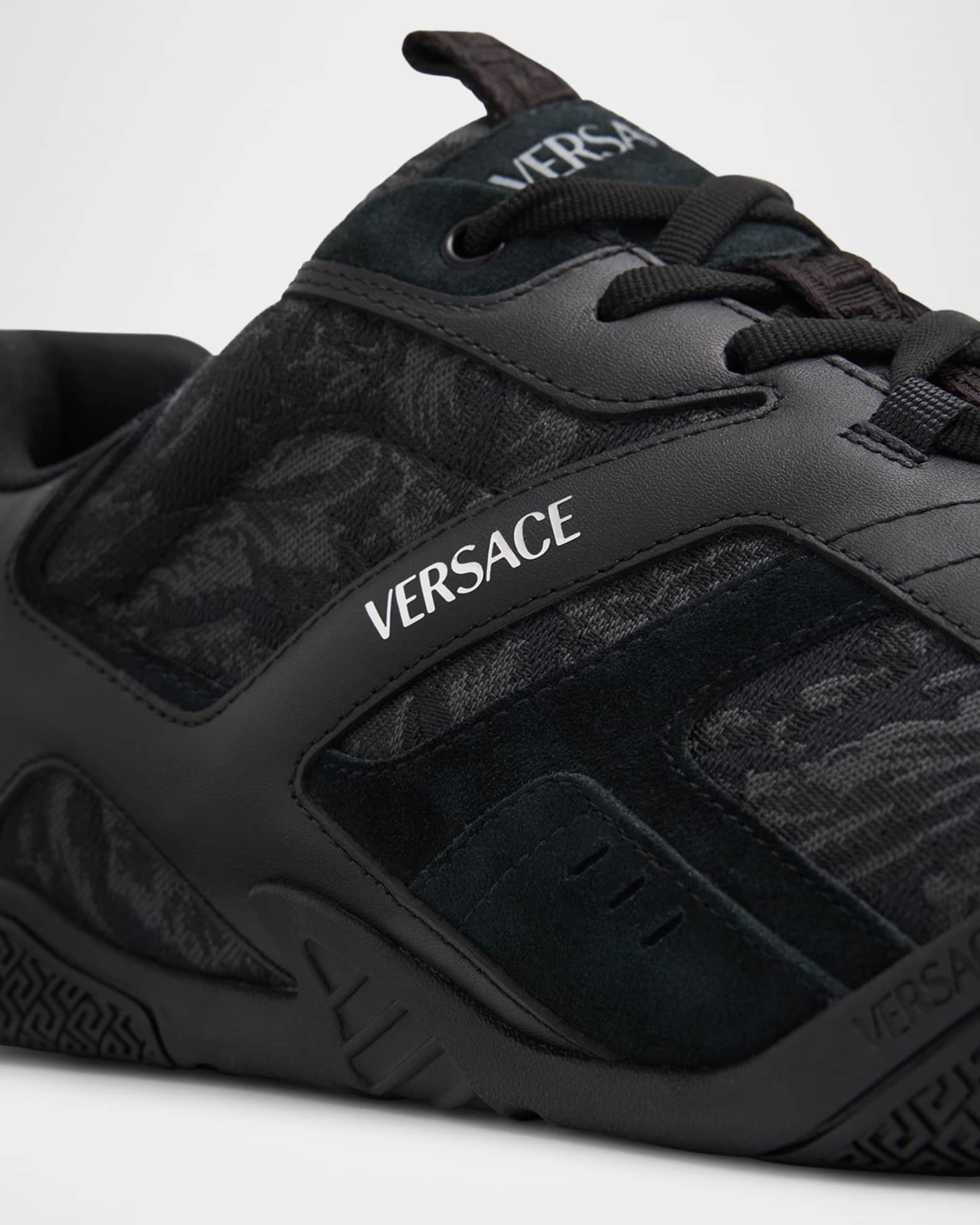 Versace Men's Barocco Galaxia Runner Sneakers | Neiman Marcus