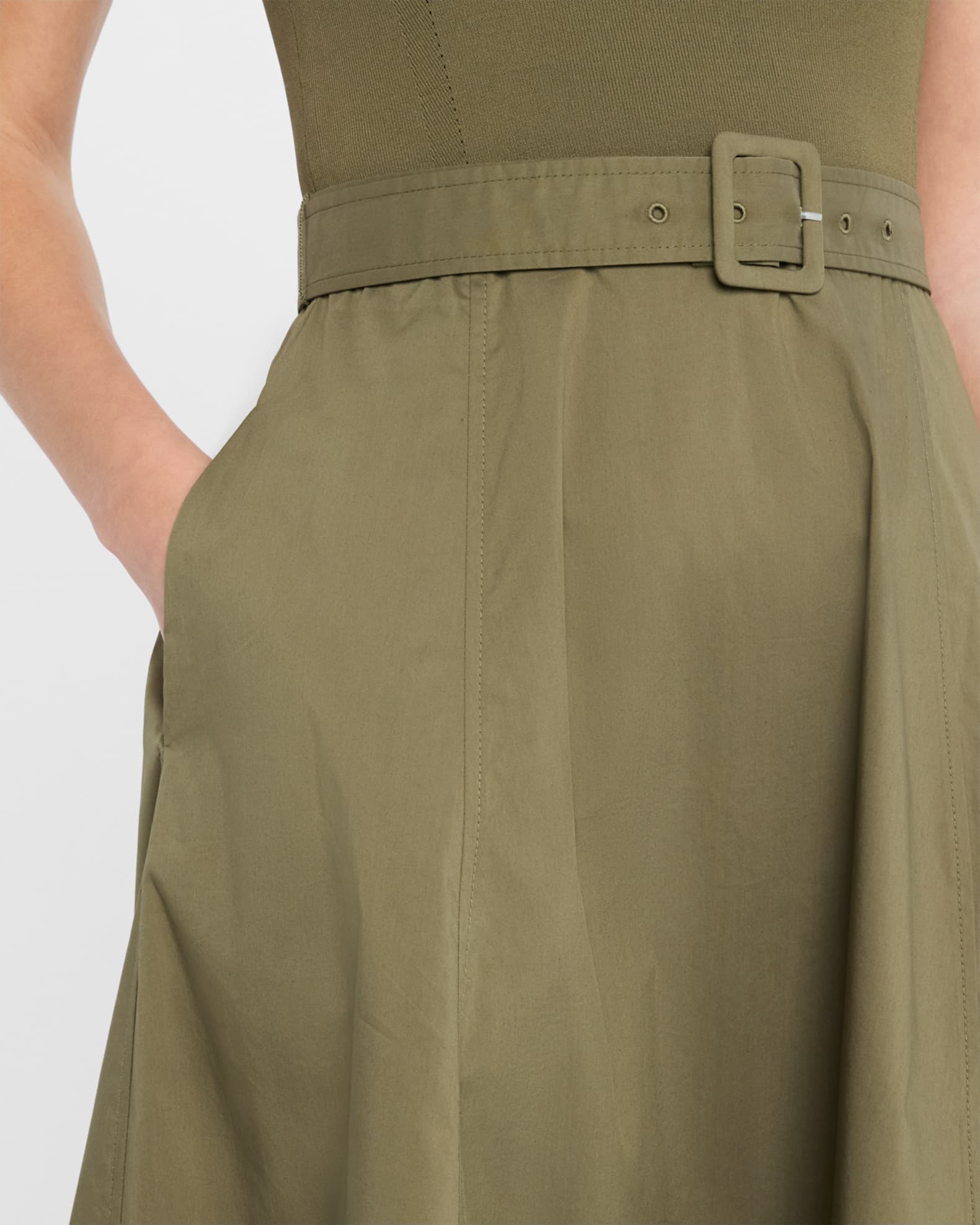 Tanya Taylor Carmen A-Line Midi Combo Dress | Neiman Marcus