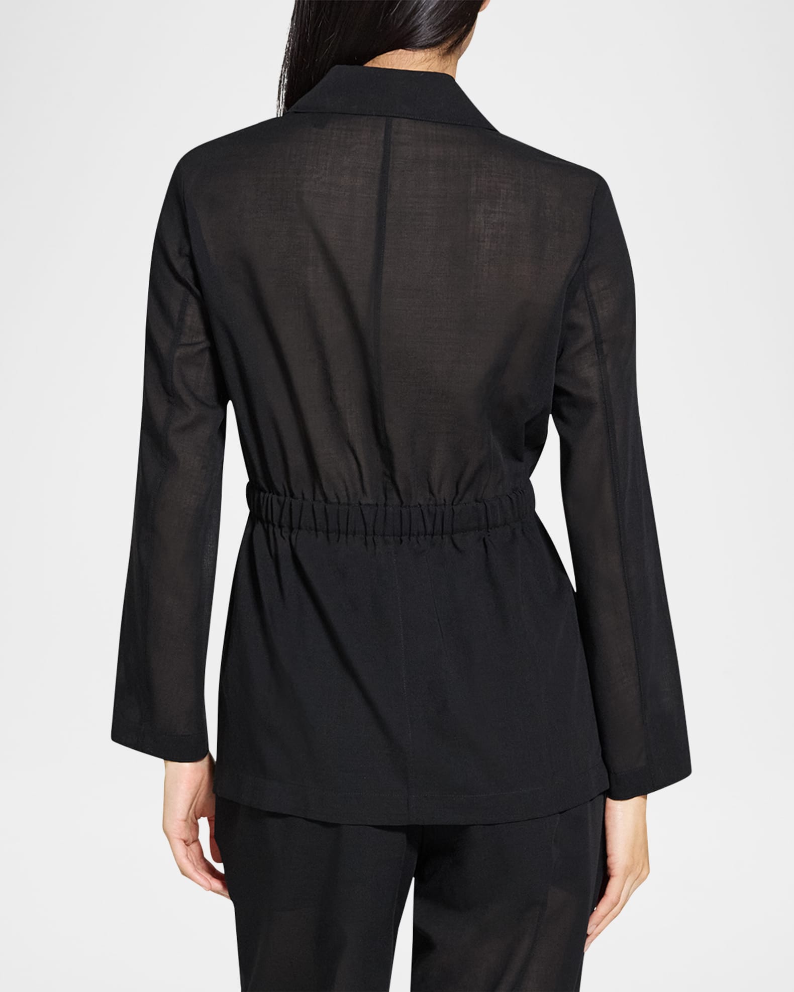Theory Lightweight Cinched Wool Jacket | Neiman Marcus