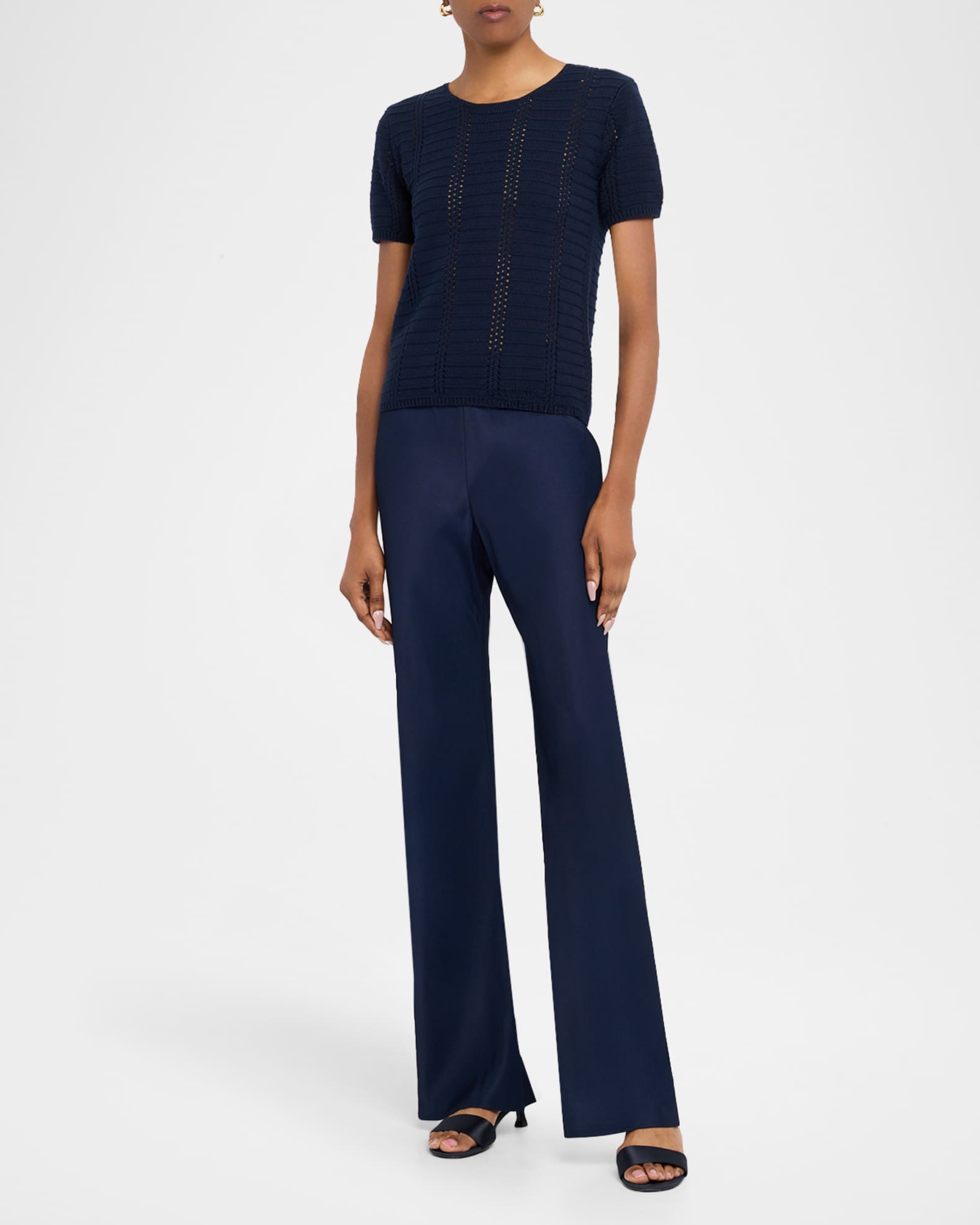 Sablyn Jayden Shrunken Short-Sleeve Knit Top | Neiman Marcus