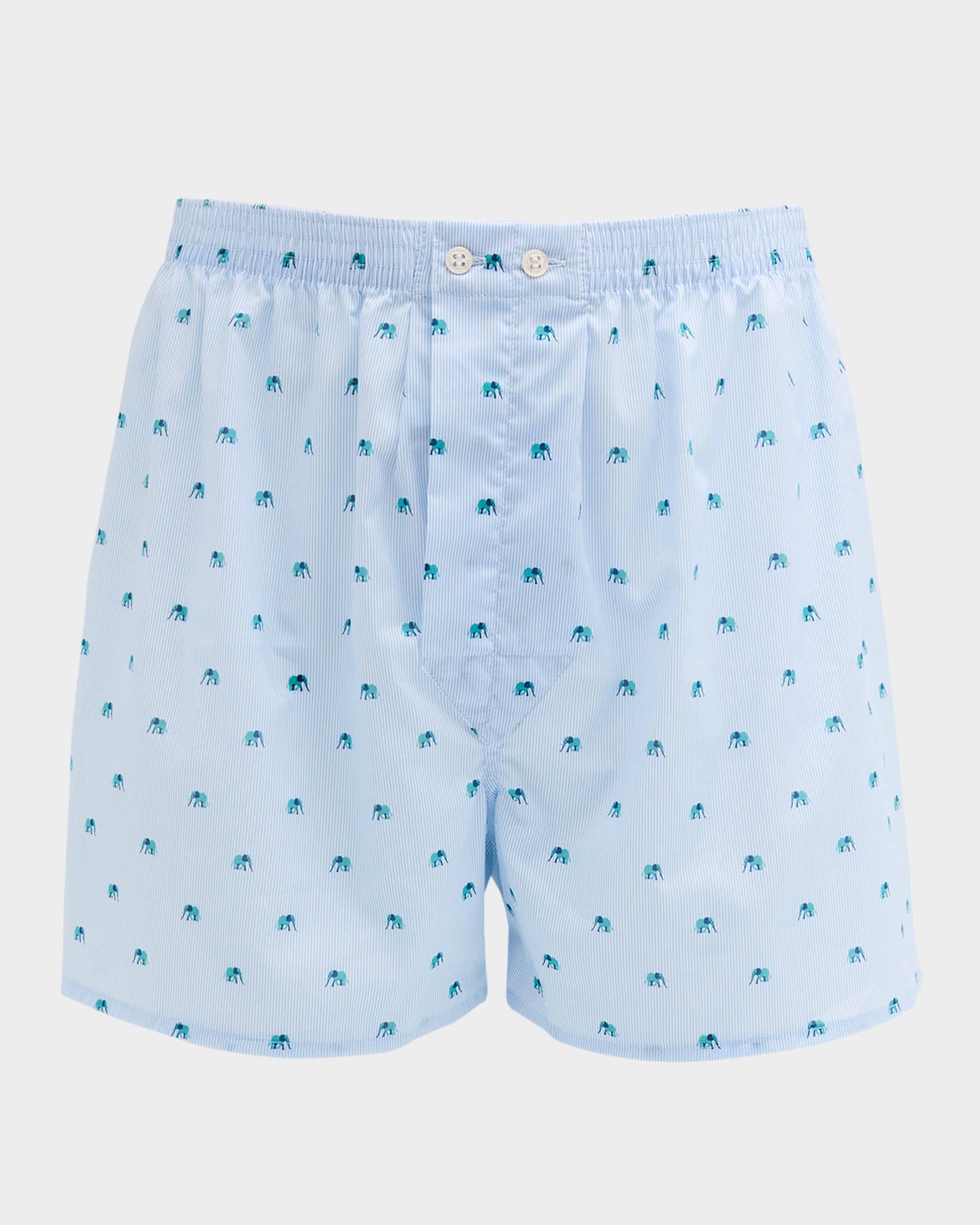Derek Rose Men's Ledbury Micro-Elephant Boxer Shorts | Neiman Marcus