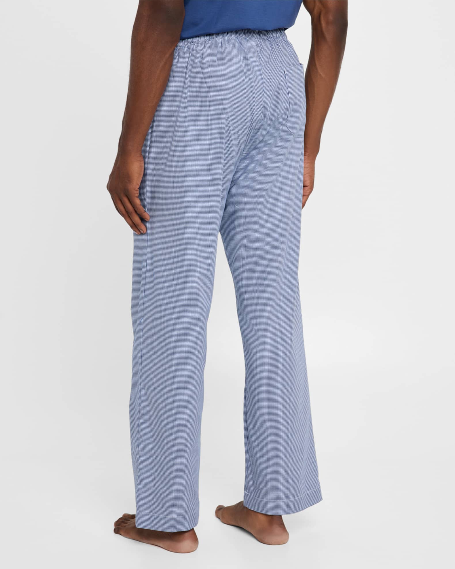 Derek Rose Men's Barker Micro Houndstooth Cotton Lounge Pants | Neiman ...