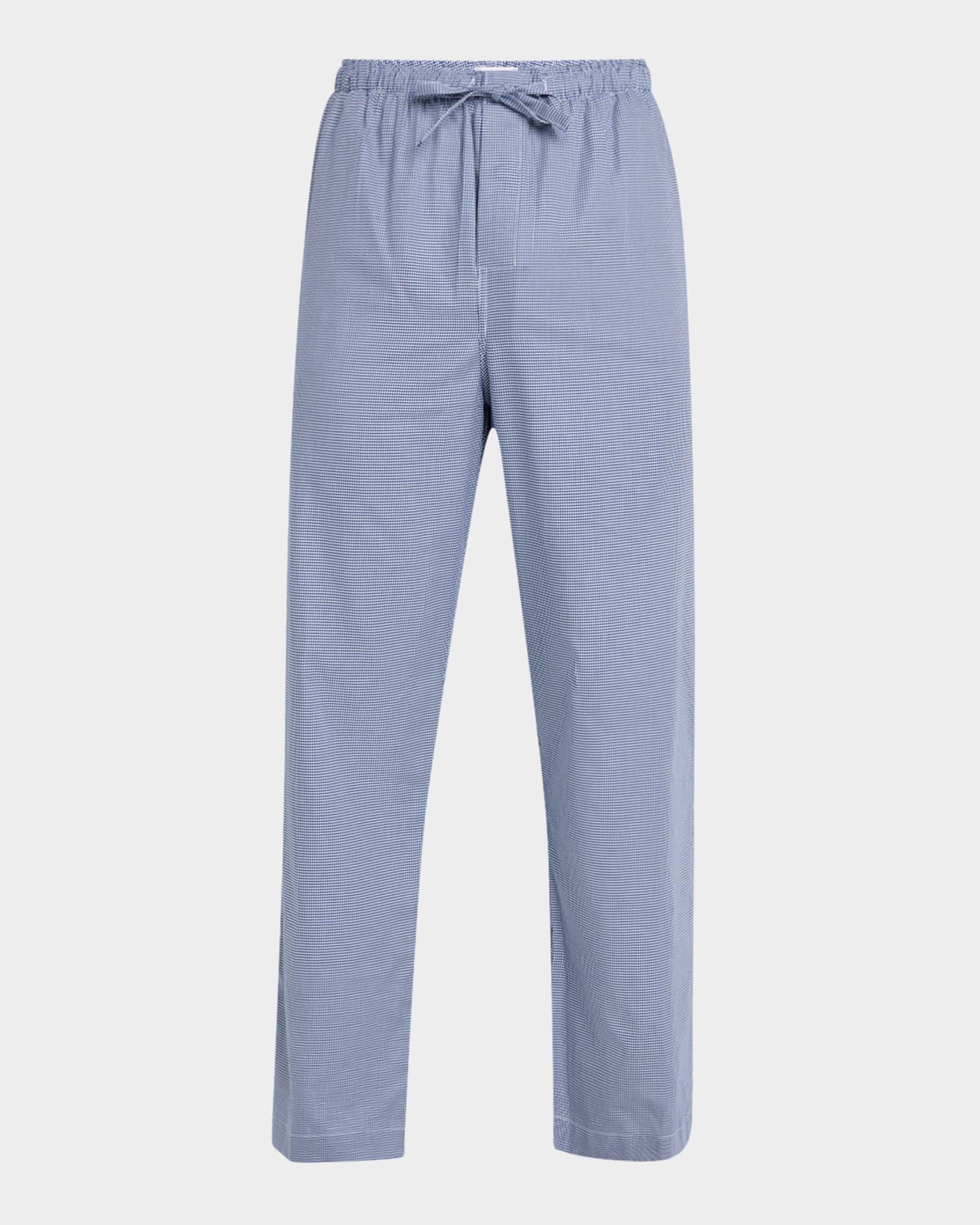 Derek Rose Men's Barker Micro Houndstooth Cotton Lounge Pants | Neiman ...