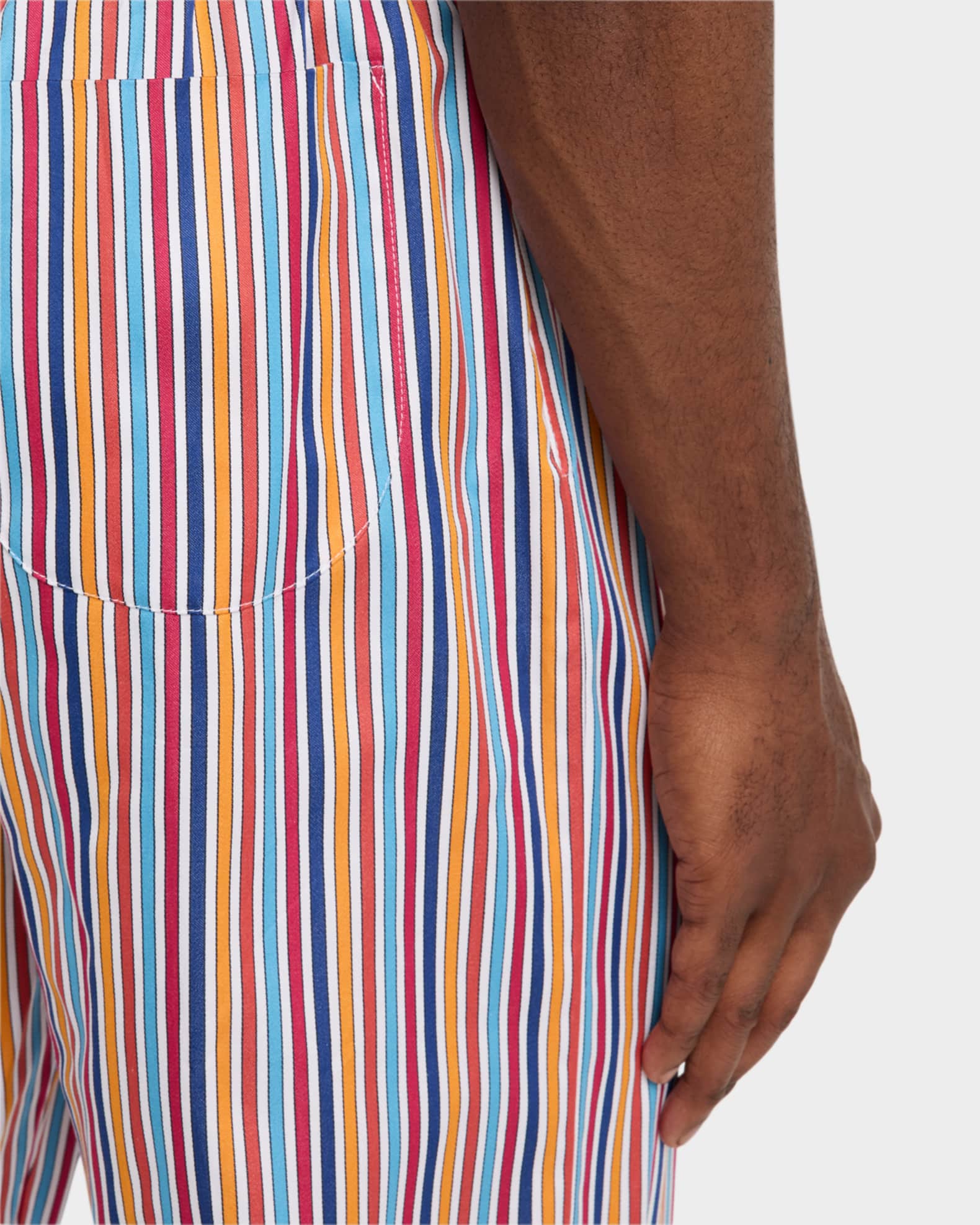 Derek Rose Men's Wellington Multi-Color Stripe Lounge Pants | Neiman Marcus