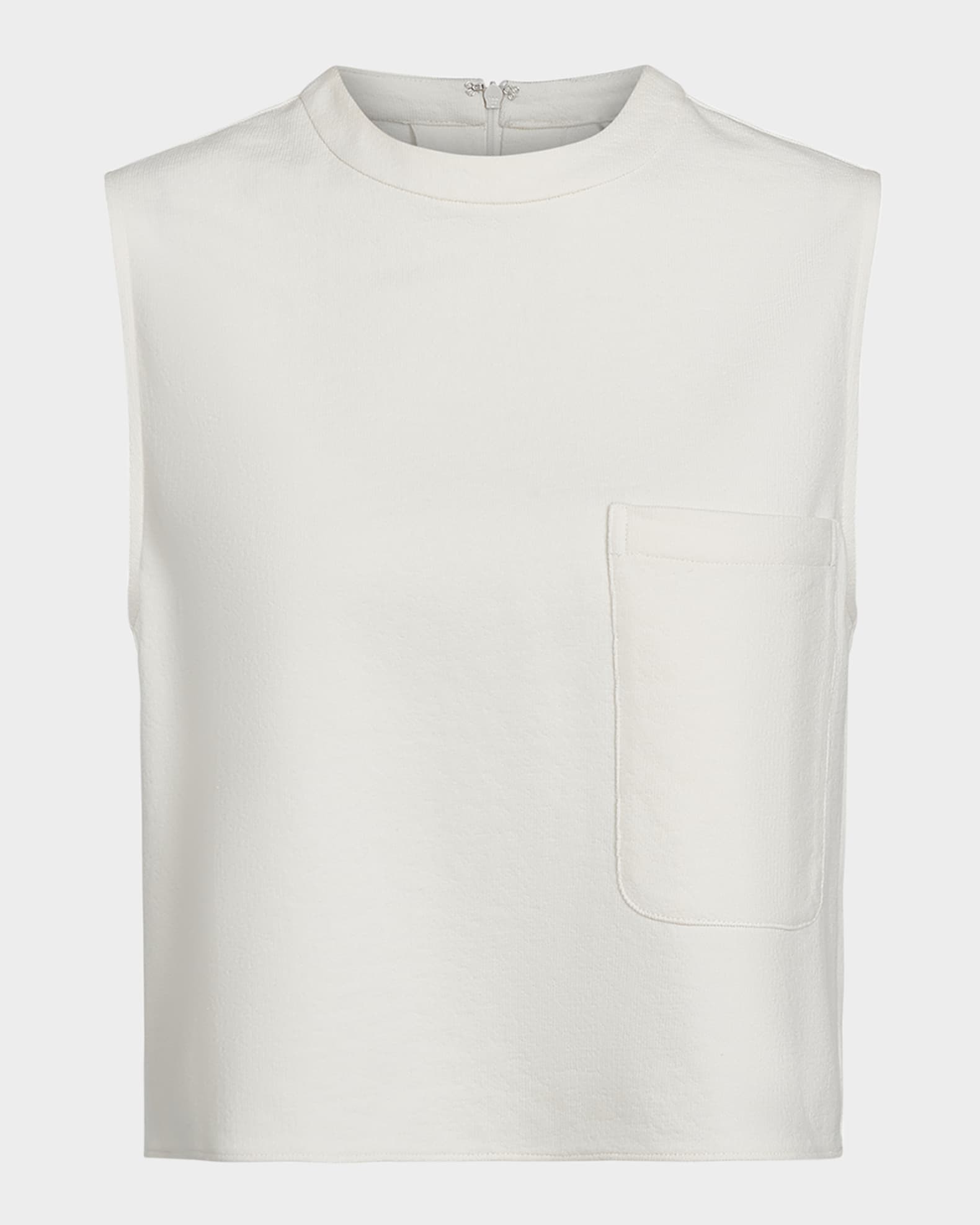 TWP Cropped Leather Muscle Tank | Neiman Marcus