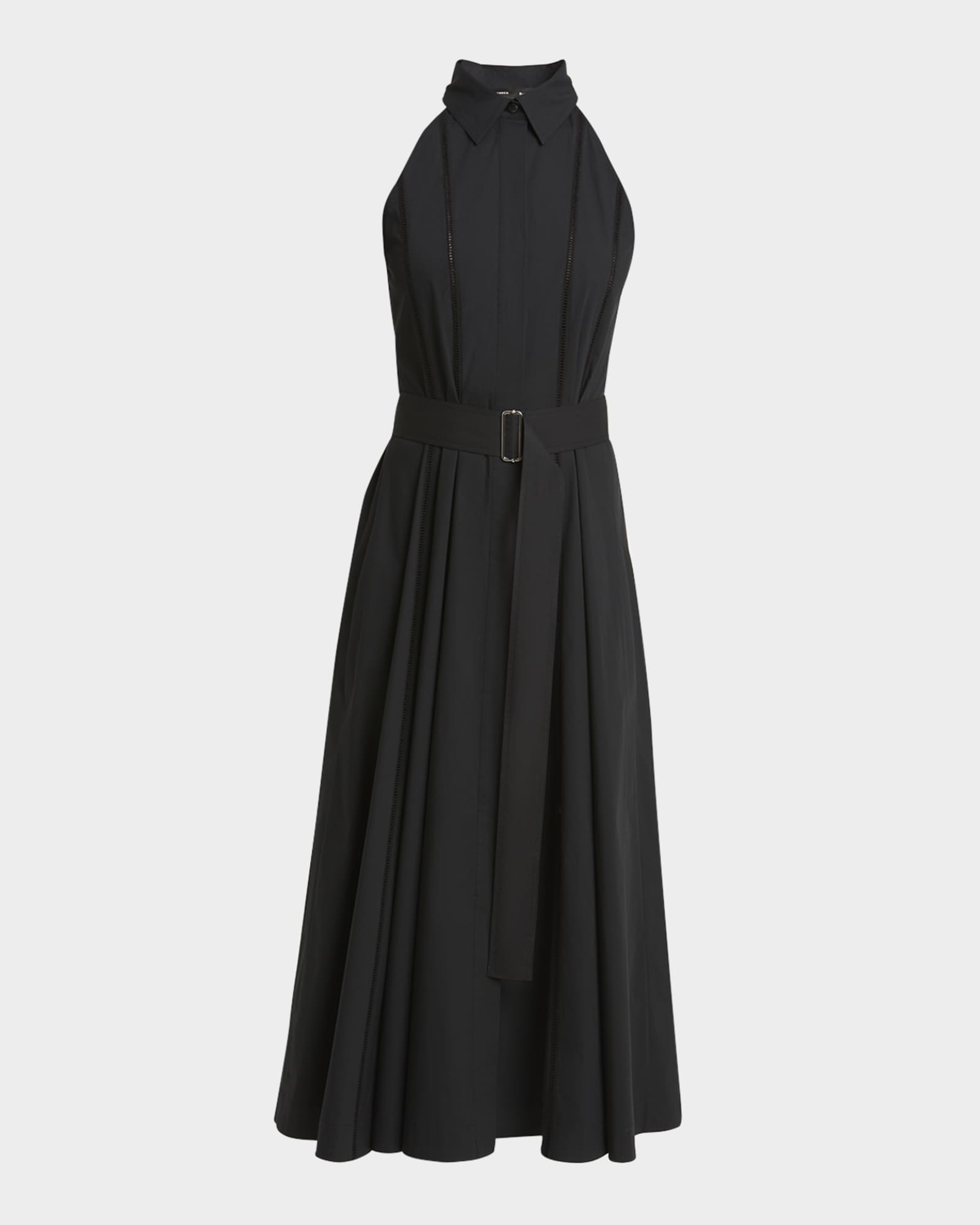 Proenza Schouler Dorothy Belted Ladder Stitch Poplin Midi Dress ...
