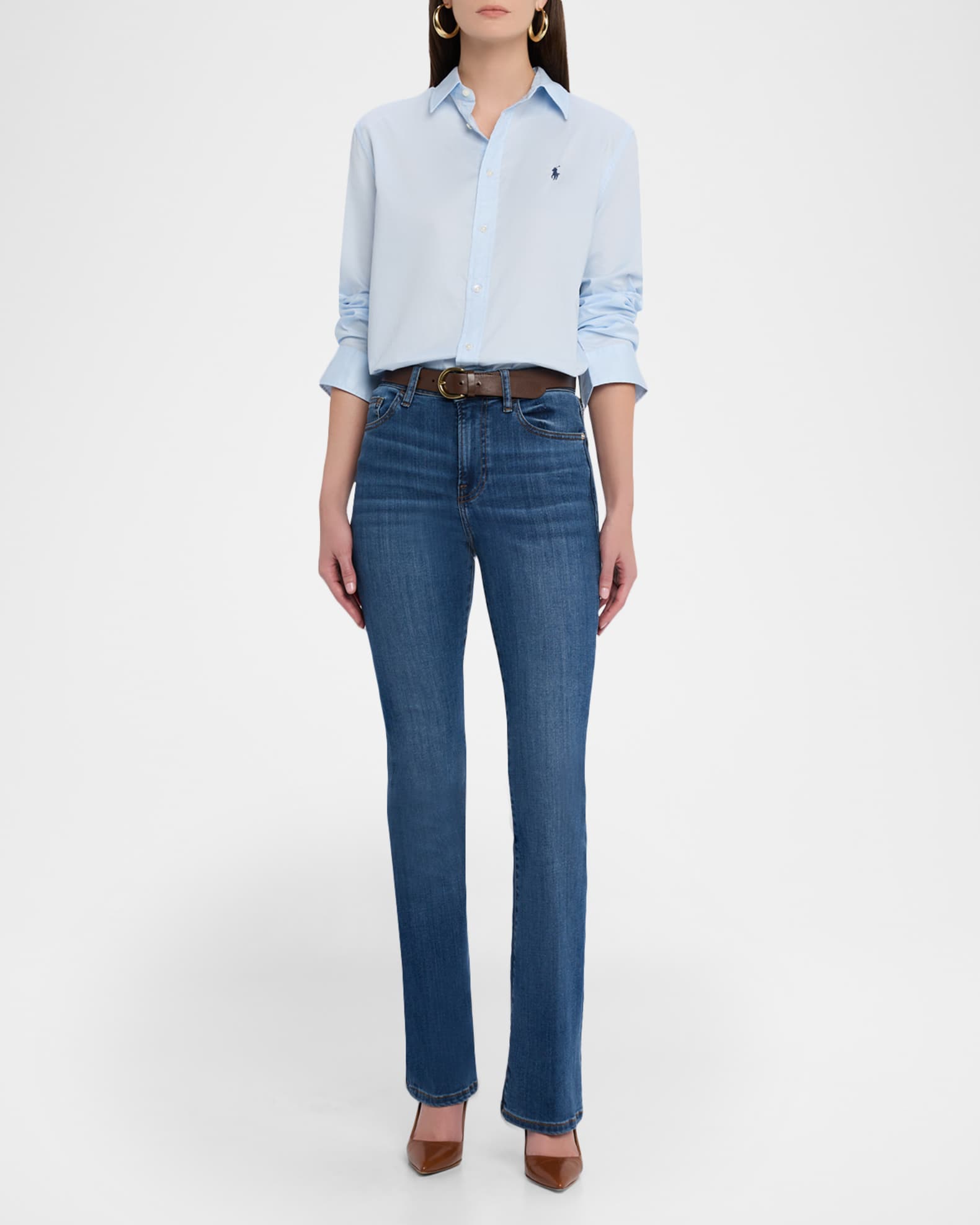 Polo Ralph Lauren Button-Down Cotton Twill Shirt | Neiman Marcus