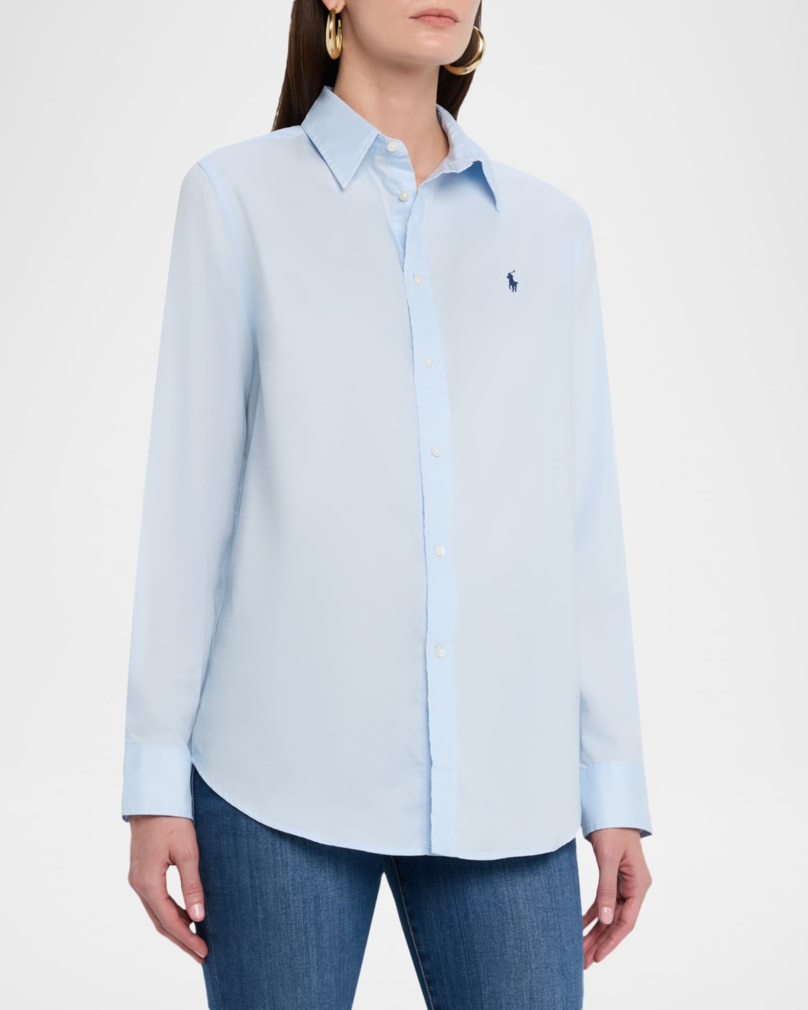 Polo Ralph Lauren Button-Down Cotton Twill Shirt | Neiman Marcus