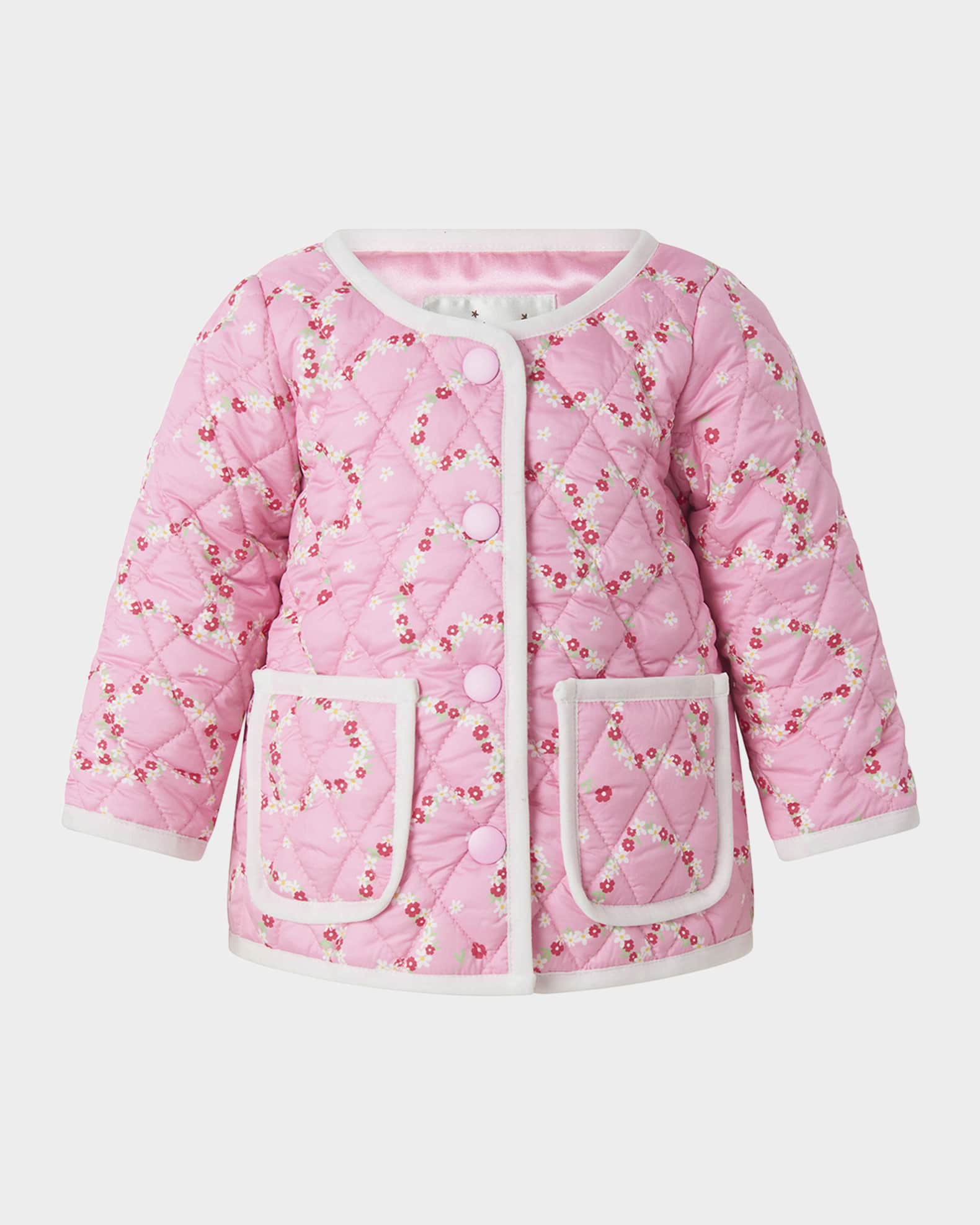 Girl's Mini Daisy Bias Trim Jacket | Neiman Marcus
