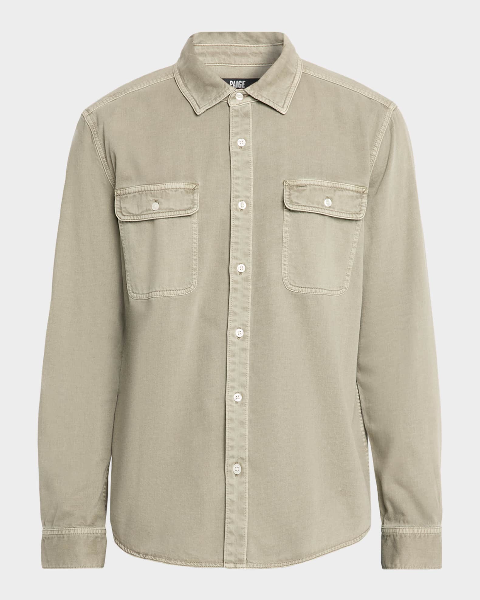 PAIGE Men's Martin Two-Pocket Button-Down Shirt | Neiman Marcus