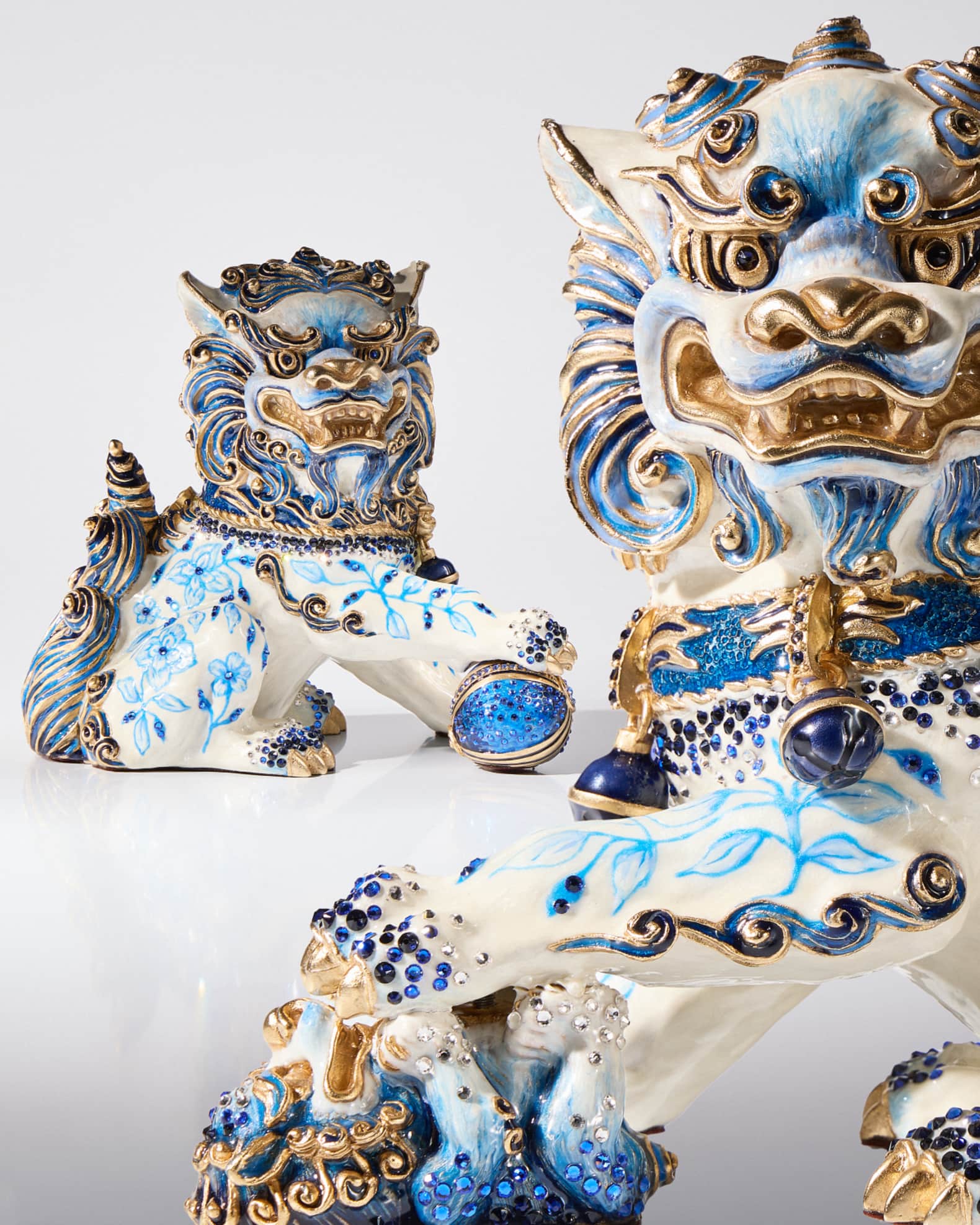 Jay Strongwater Yin Foo Dog Chinoiserie Figurine | Neiman Marcus