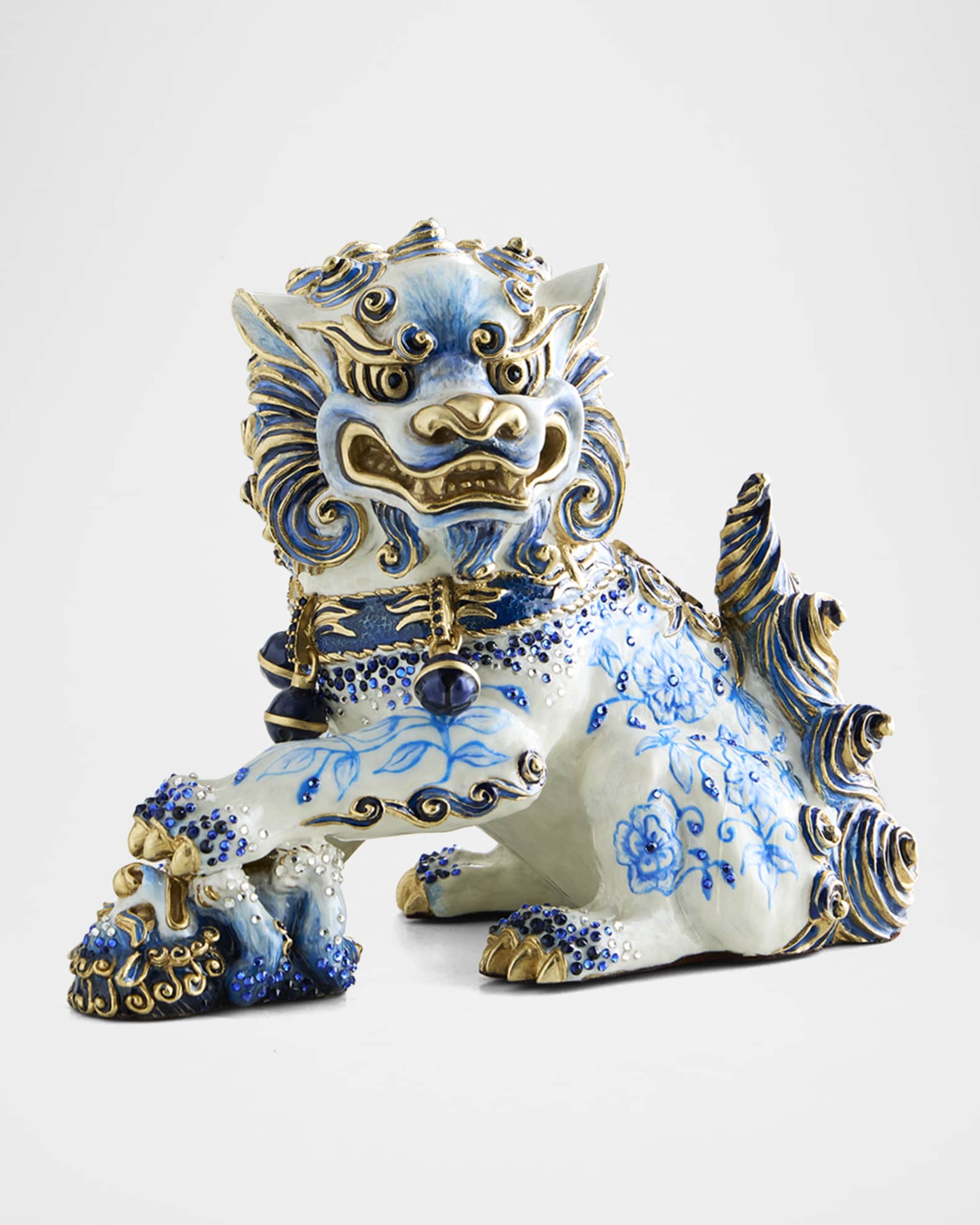 Jay Strongwater Yin Foo Dog Chinoiserie Figurine | Neiman Marcus