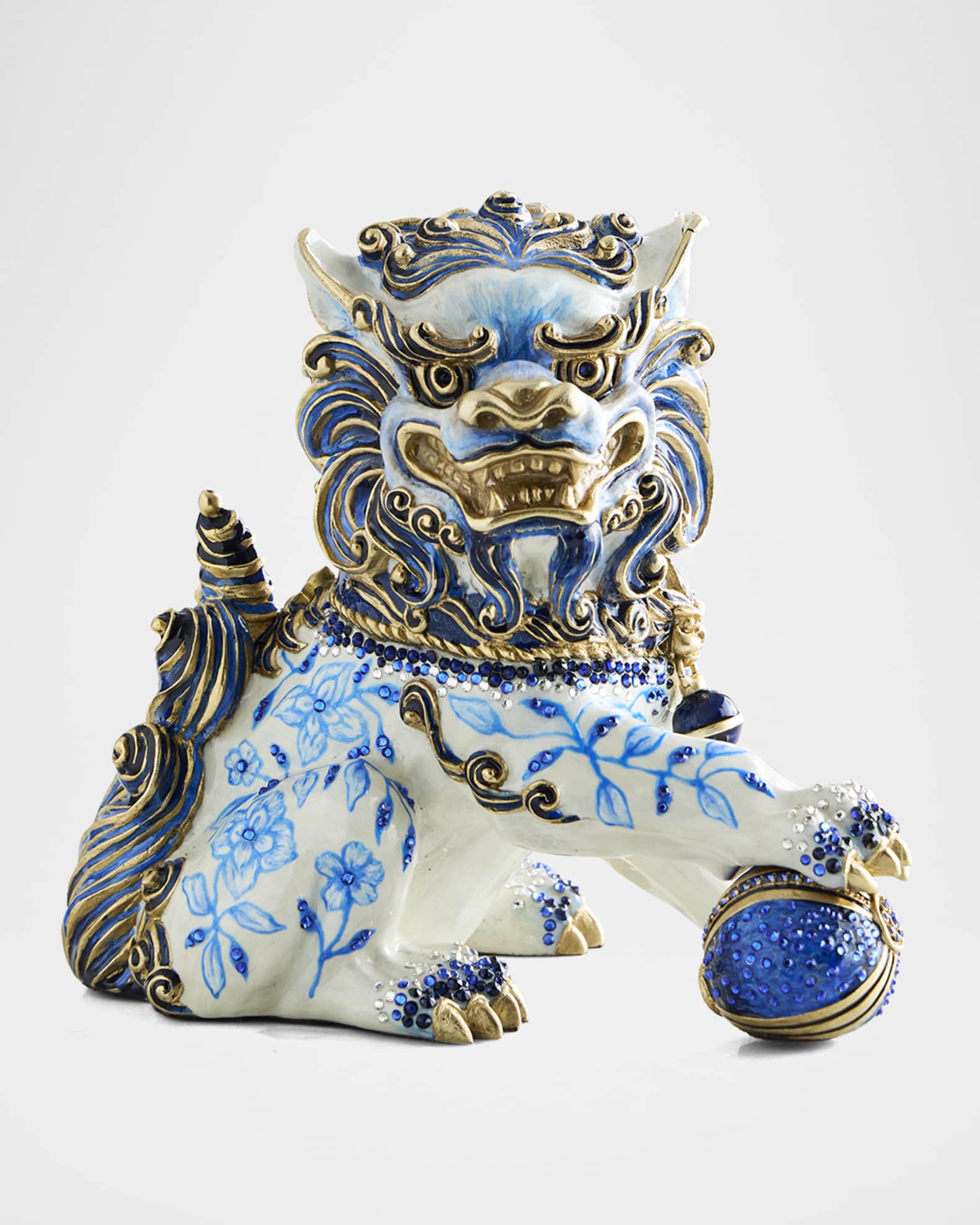 Jay Strongwater Shi Foo Dog Chinoiserie Figurine | Neiman Marcus