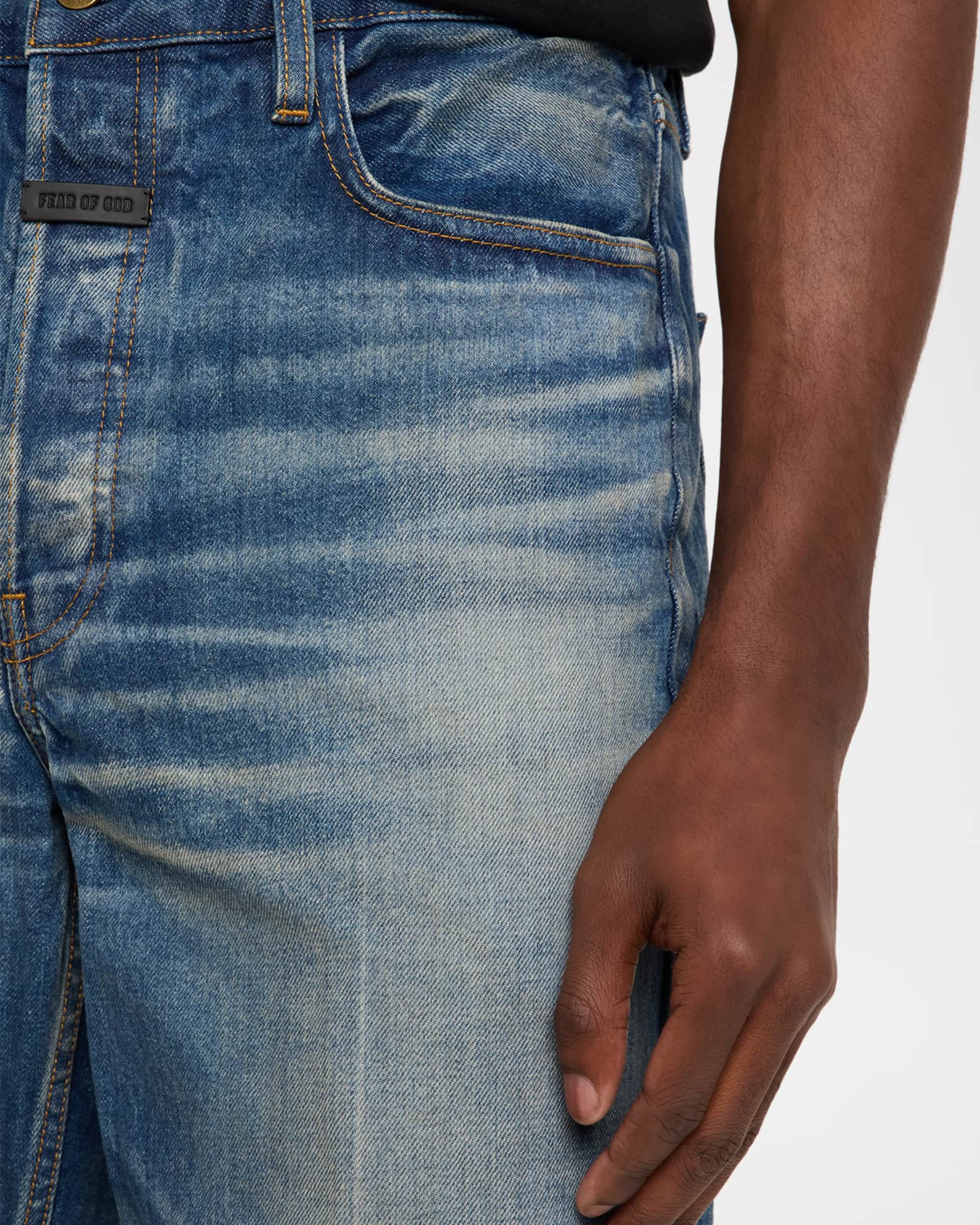 Fear of God Men's 70s Relaxed Bootcut Jeans | Neiman Marcus