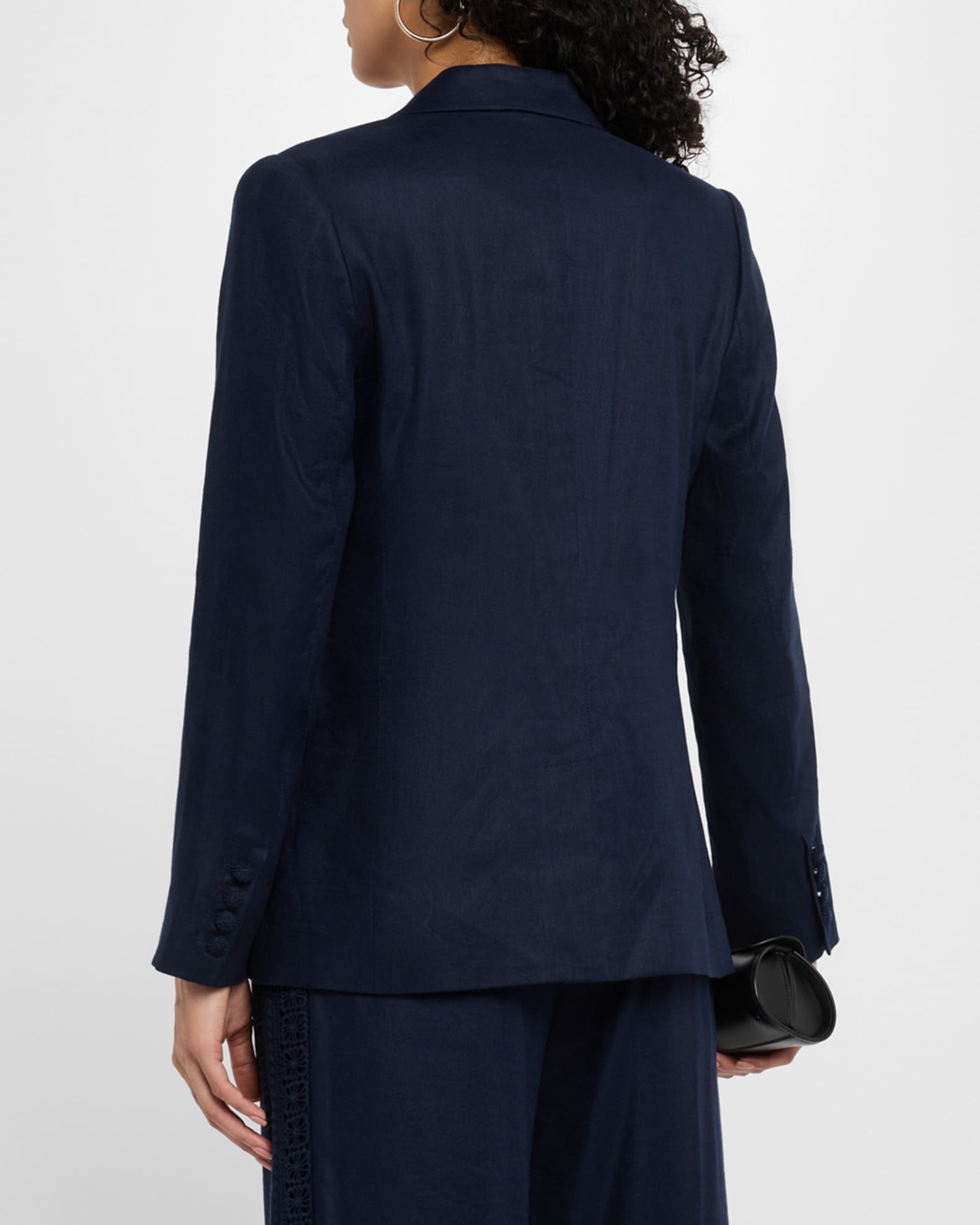 Elie Tahari The Aster Single-Button Linen Jacket | Neiman Marcus