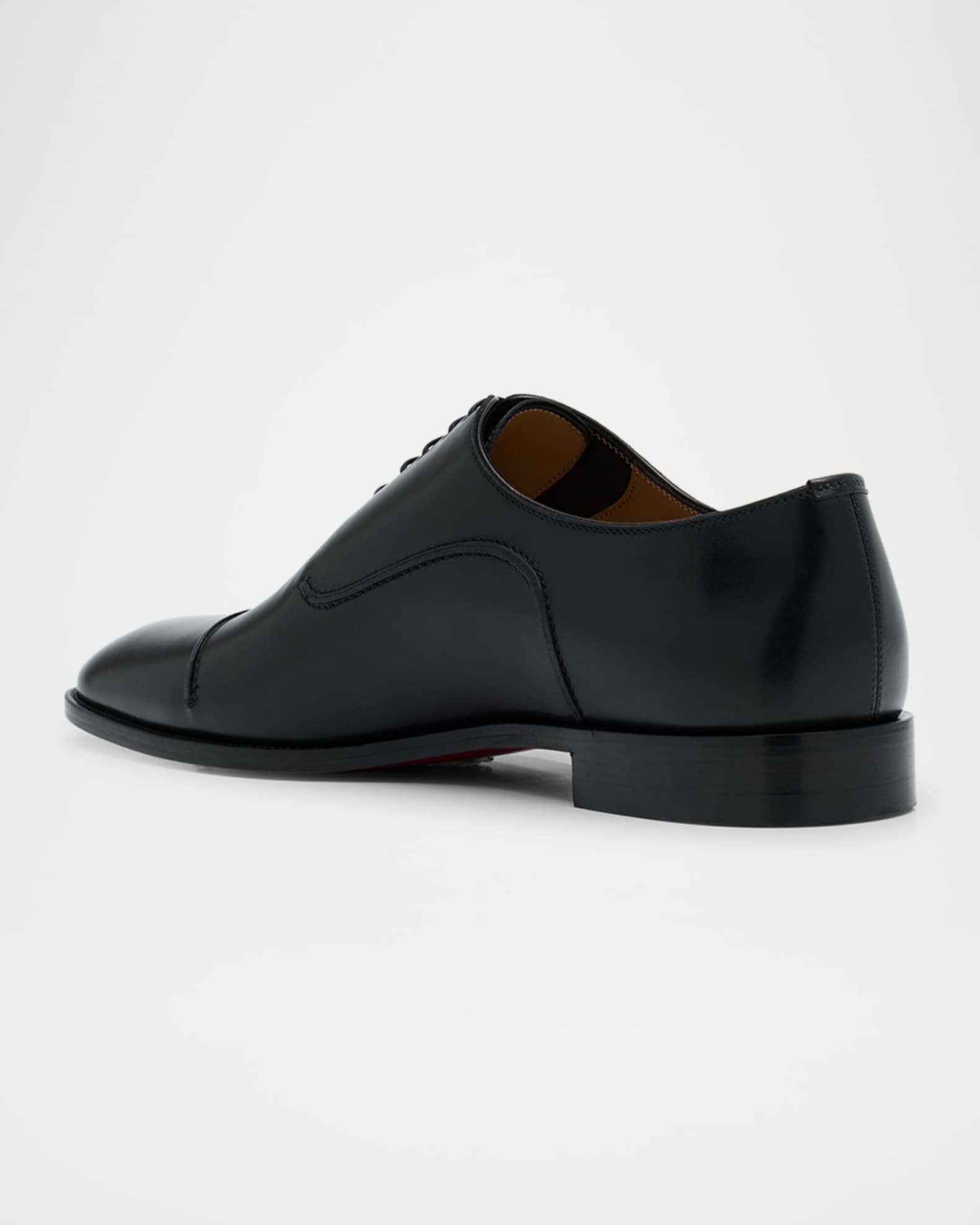 Christian Louboutin Men's Seriox Cap-Toe Leather Oxfords | Neiman Marcus