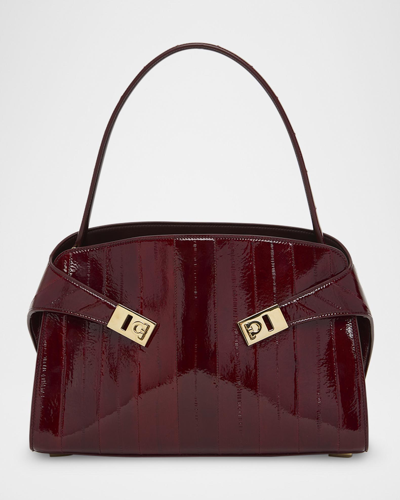 Ferragamo Hug Eel Leather Shoulder Bag | Neiman Marcus