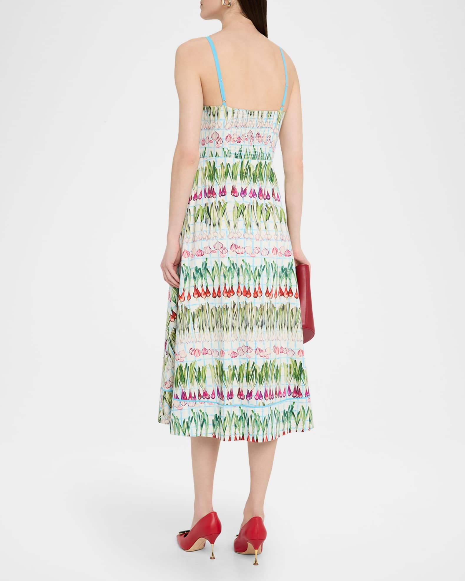 Rachel Antonoff Harper Radish A-Line Midi Dress | Neiman Marcus