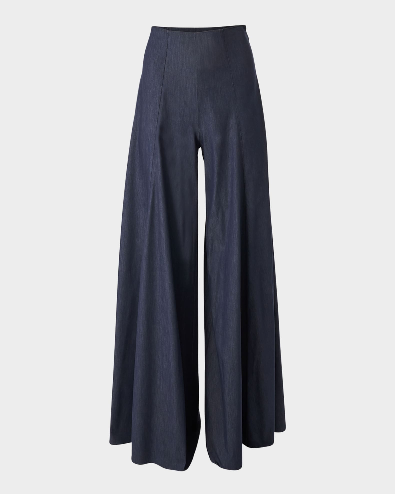 Carolina Herrera High-Rise Denim Palazzo Pants | Neiman Marcus