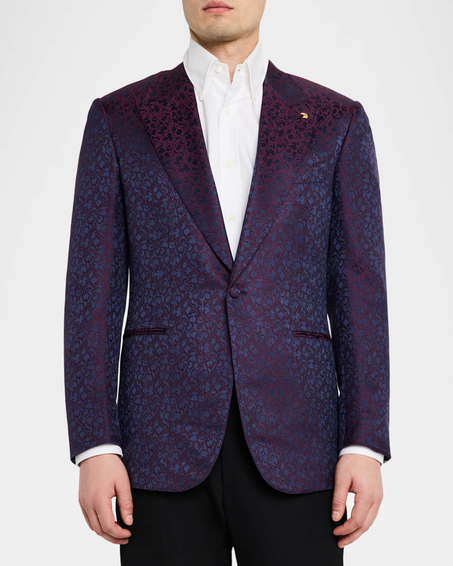 Stefano Ricci Men's Silk and Wool Jacquard Single-Breasted Sport Coat ...