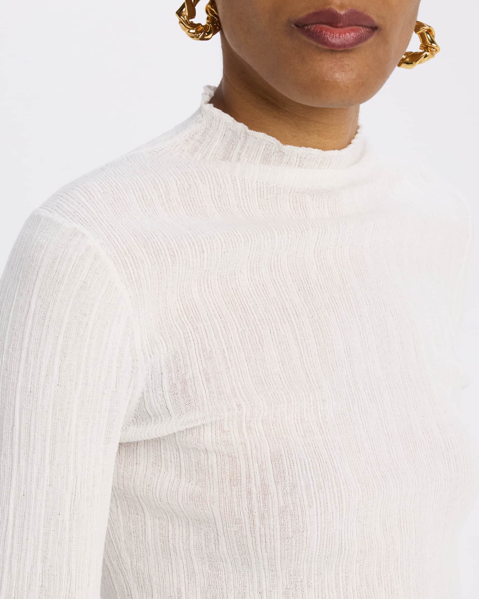 A.L.C. Hugh Fine-Knit Mock-Neck Top | Neiman Marcus