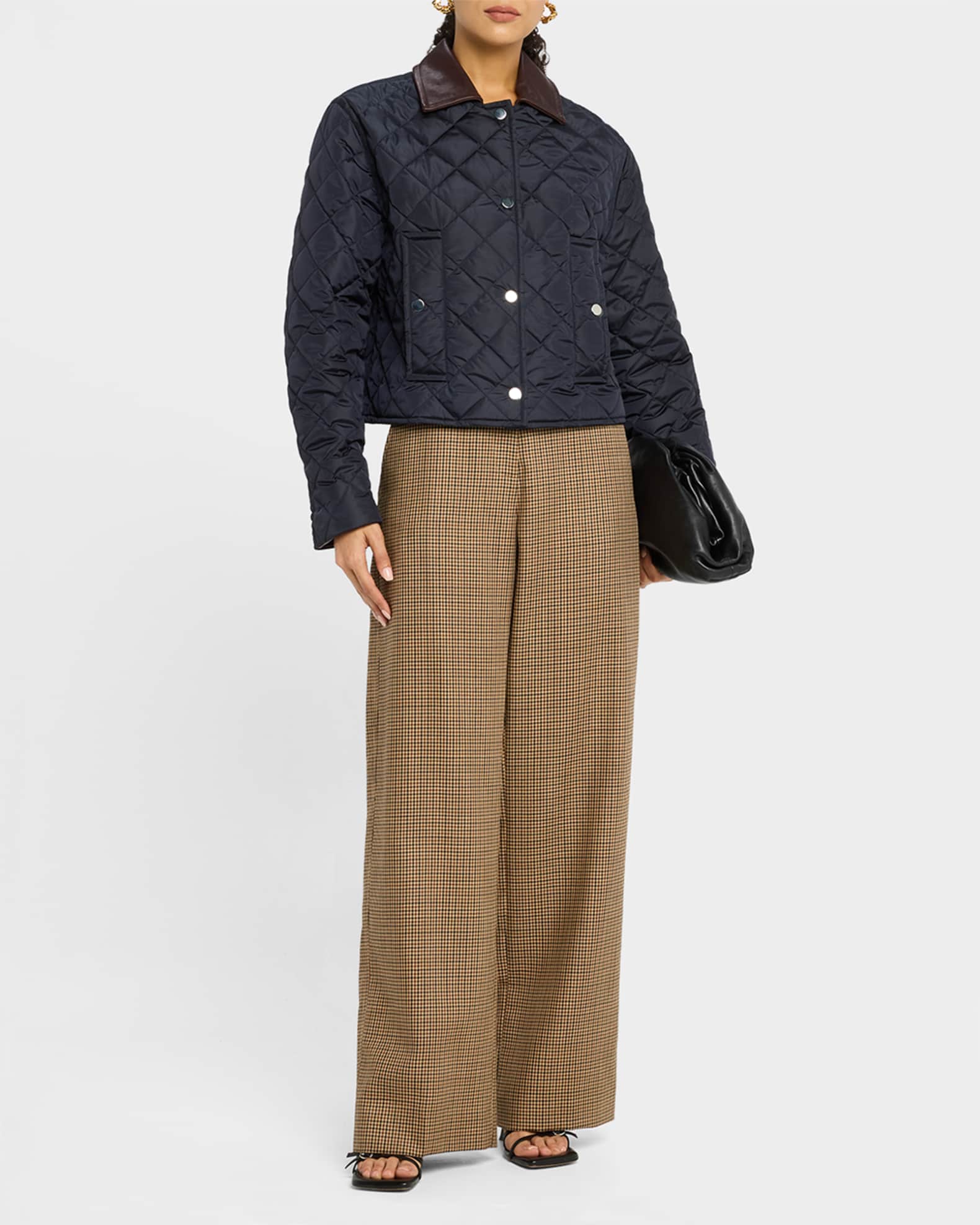 A.L.C. Henri Quilted Contrast Collar Jacket | Neiman Marcus