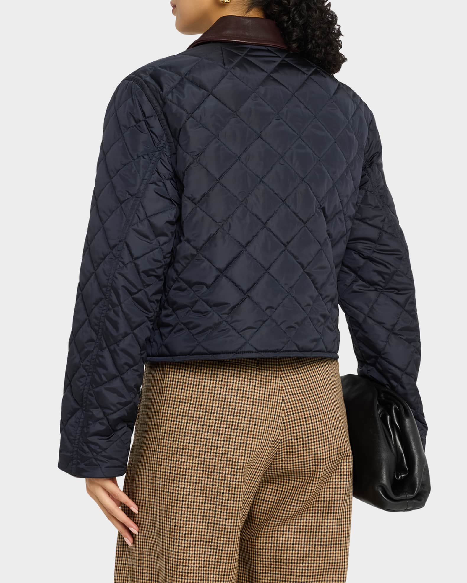 A.L.C. Henri Quilted Contrast Collar Jacket | Neiman Marcus
