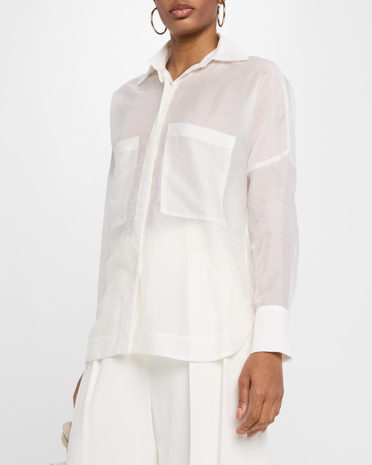 JBQ Cassius Linen-Blend Shirt | Neiman Marcus