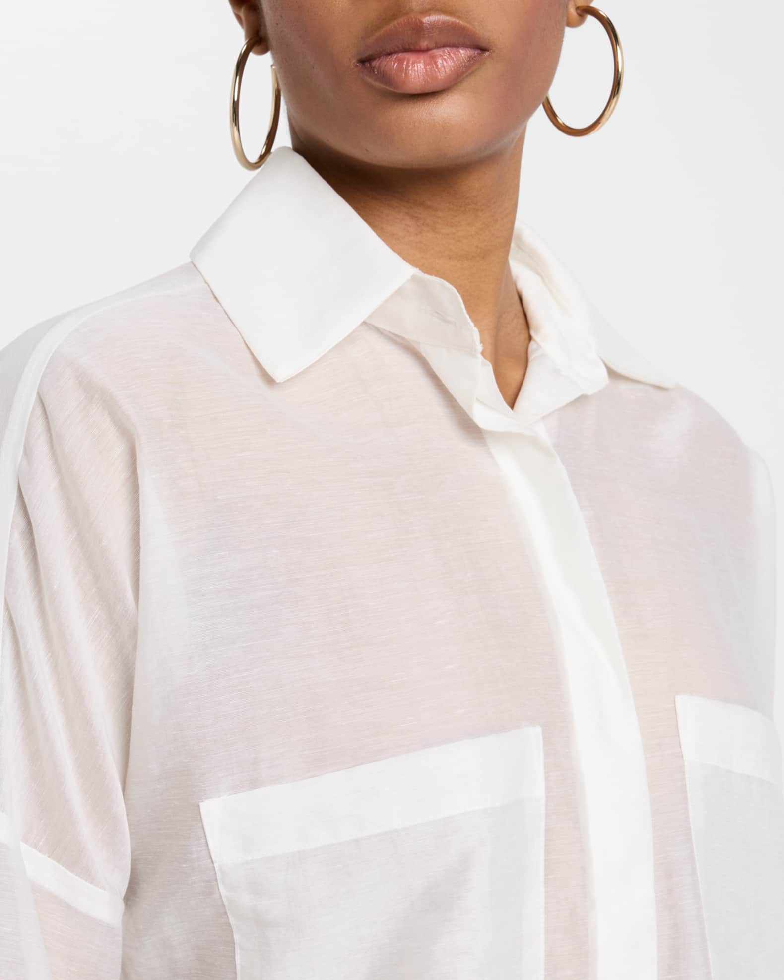 JBQ Cassius Linen-Blend Shirt | Neiman Marcus