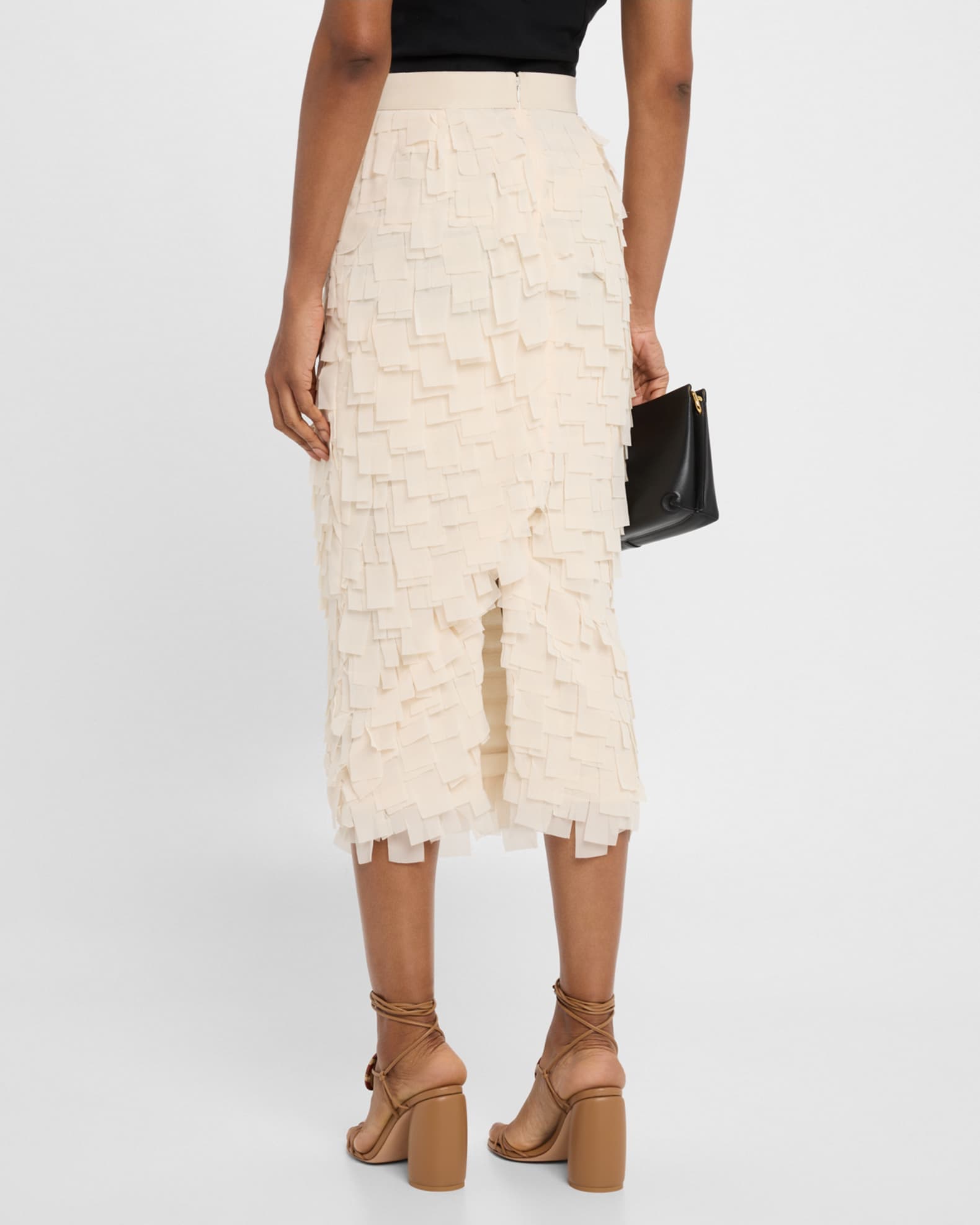 JBQ Brianna Layered Midi Skirt | Neiman Marcus