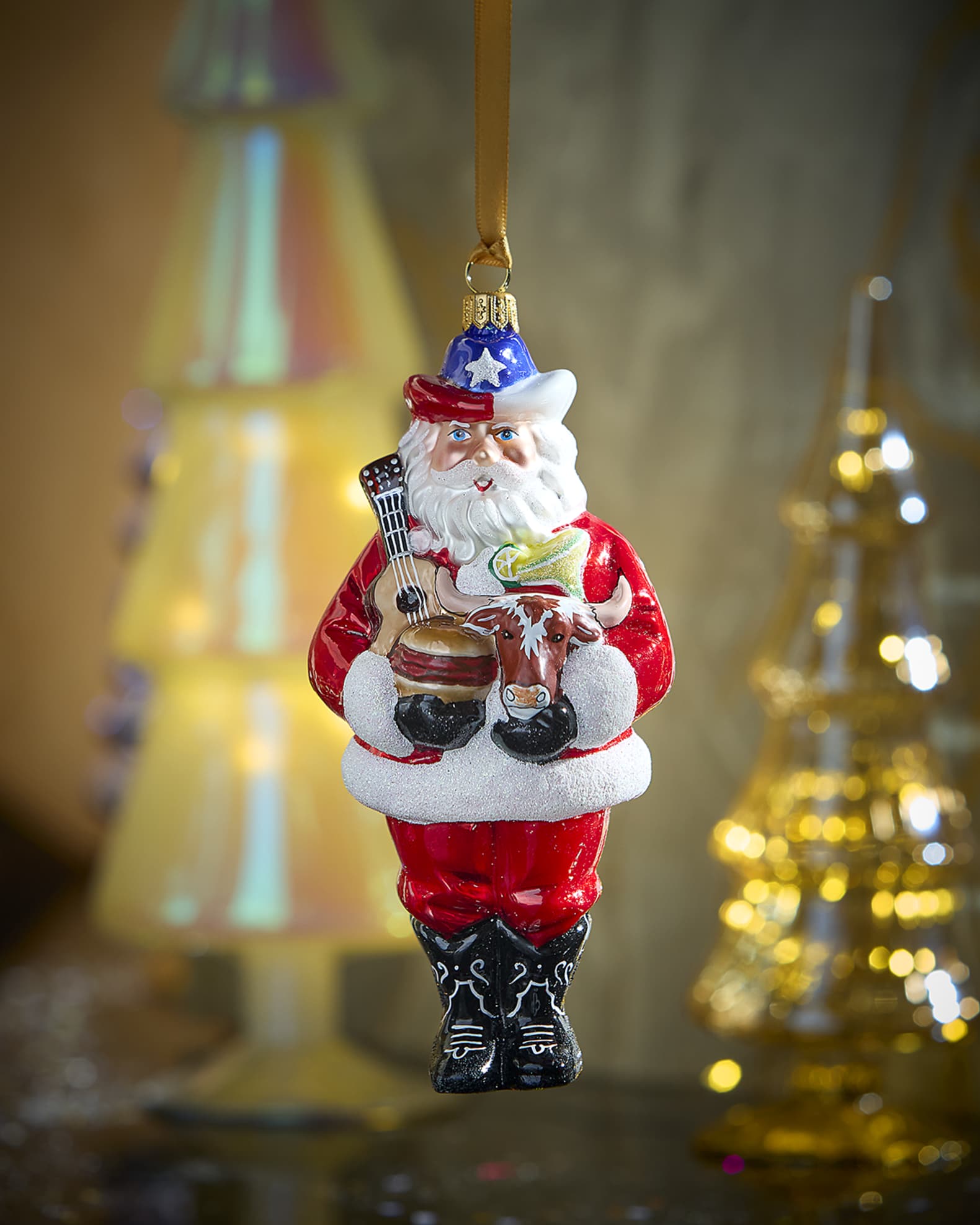 Joy To The World Collectibles Texas Santa Christmas Ornament | Neiman ...