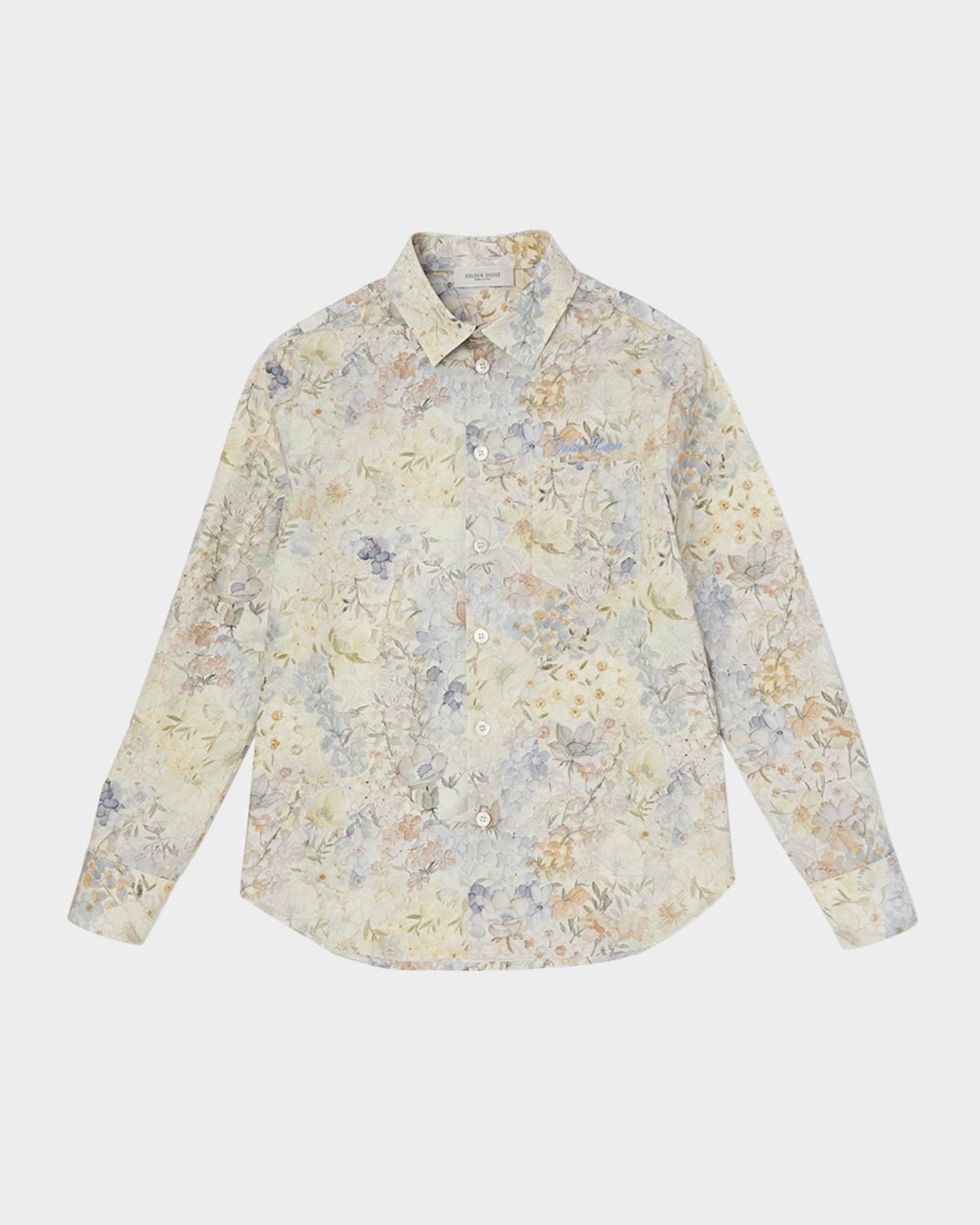 Golden Goose Kid's Journey Multicolor Floral Button-Front Shirt, Size 4 ...