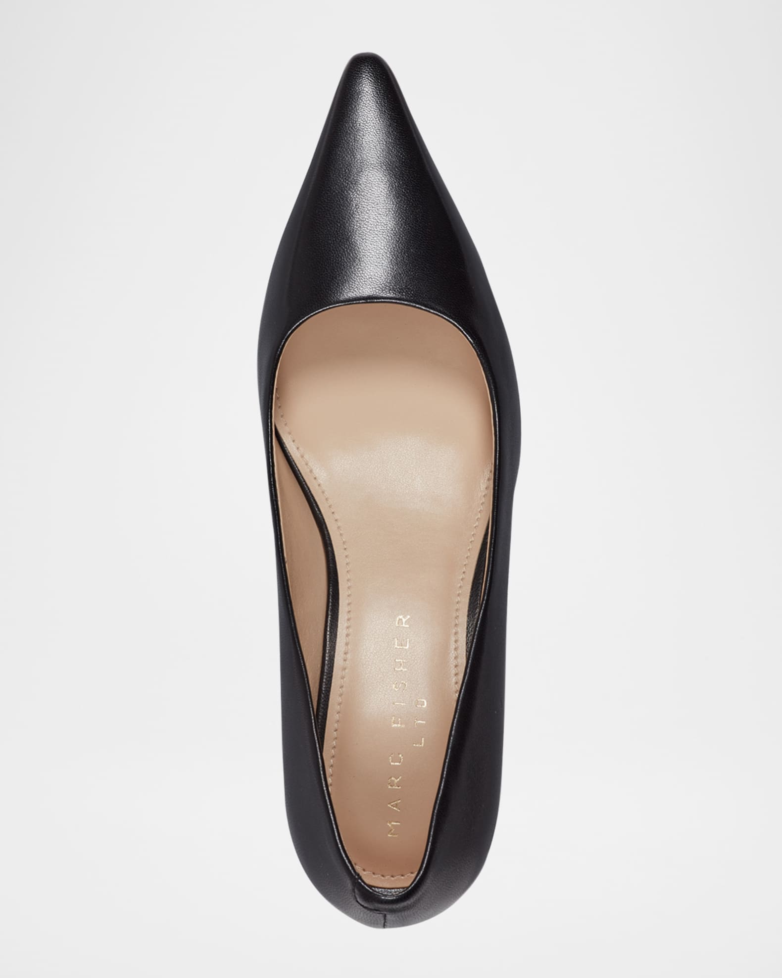 Marc Fisher LTD Calynna Leather Kitten-Heel Pumps | Neiman Marcus