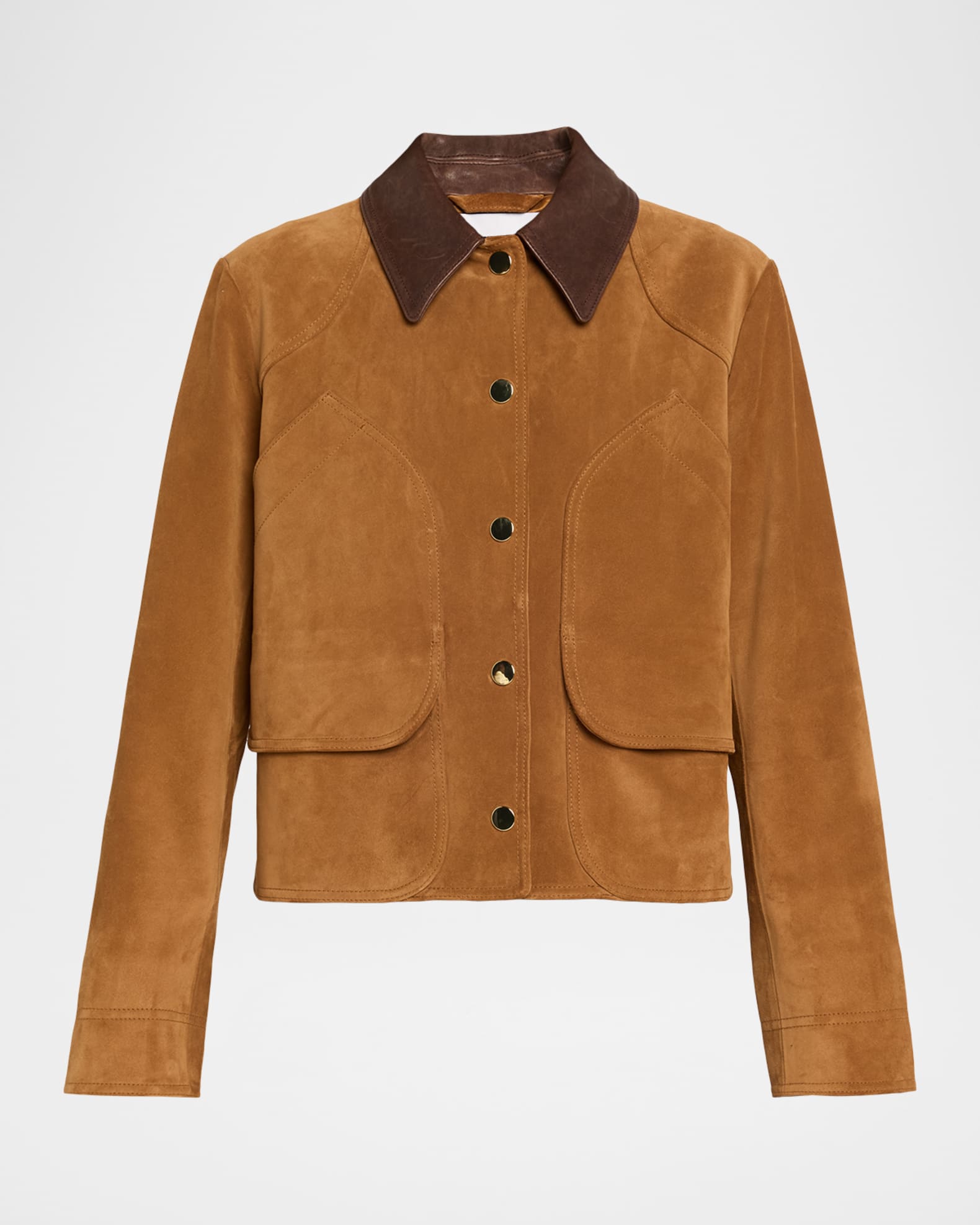 Veronica Beard Walters Cropped Suede Jacket | Neiman Marcus
