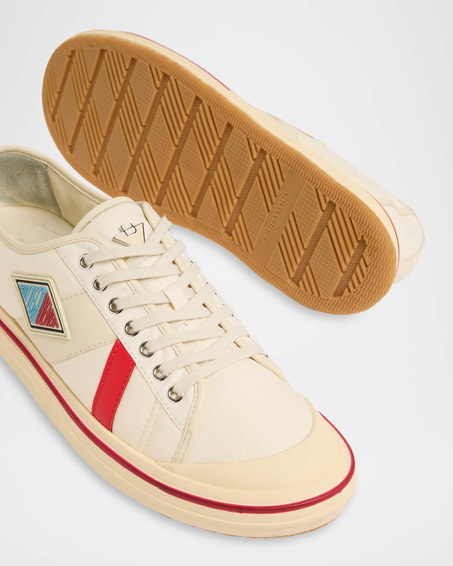 Bottega Veneta Men's Eliot Canvas Low-Top Sneakers | Neiman Marcus