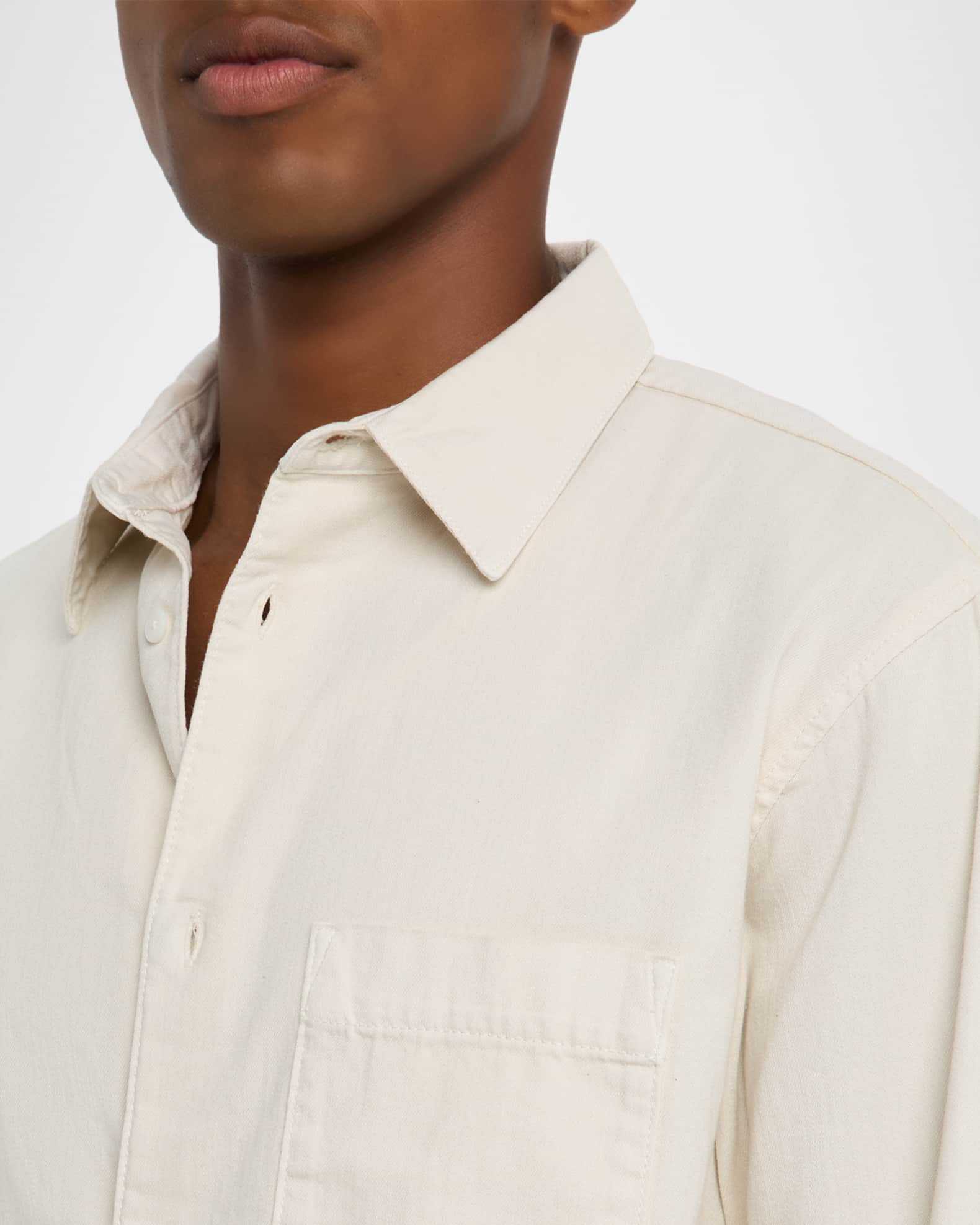 Men's Cotton Modern-Fit Button-Down Shirt | Neiman Marcus